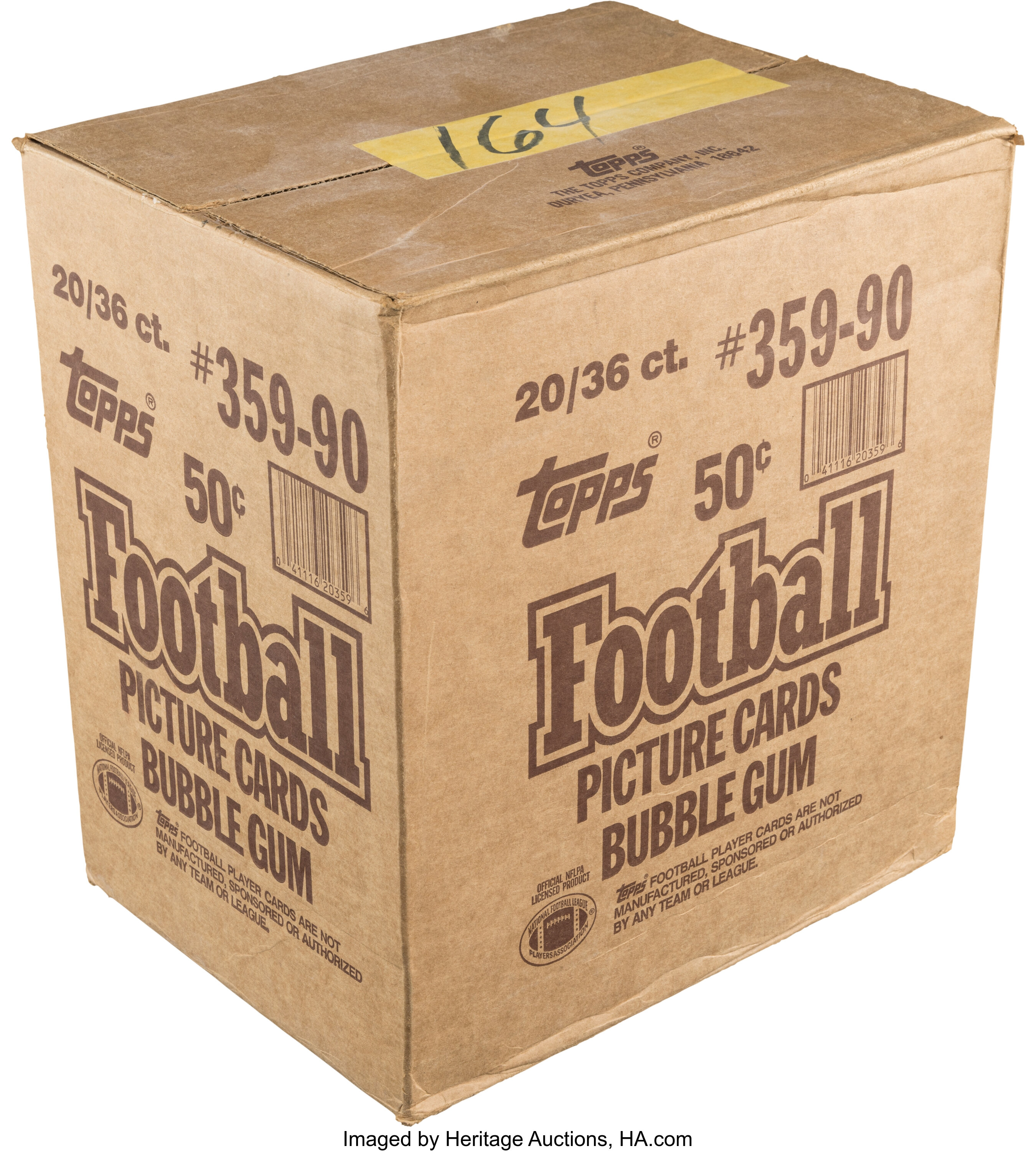 1990 Topps Football Factory Sealed Wax Case With 20 Unopened Wax | Lot ...