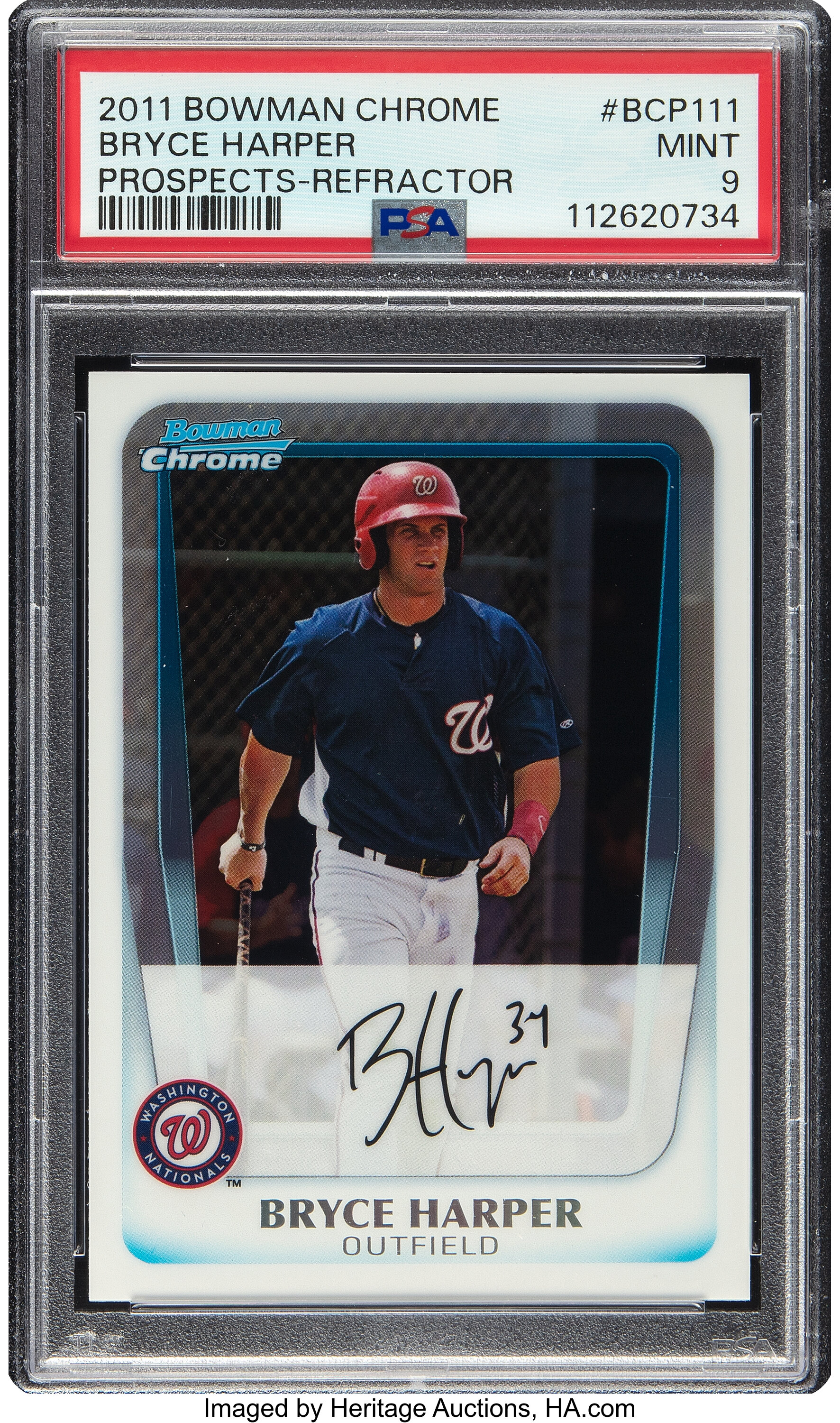 2011 Bowman Chrome Prospects Bryce Harper (Refractor) #BCP111 PSA | Lot ...