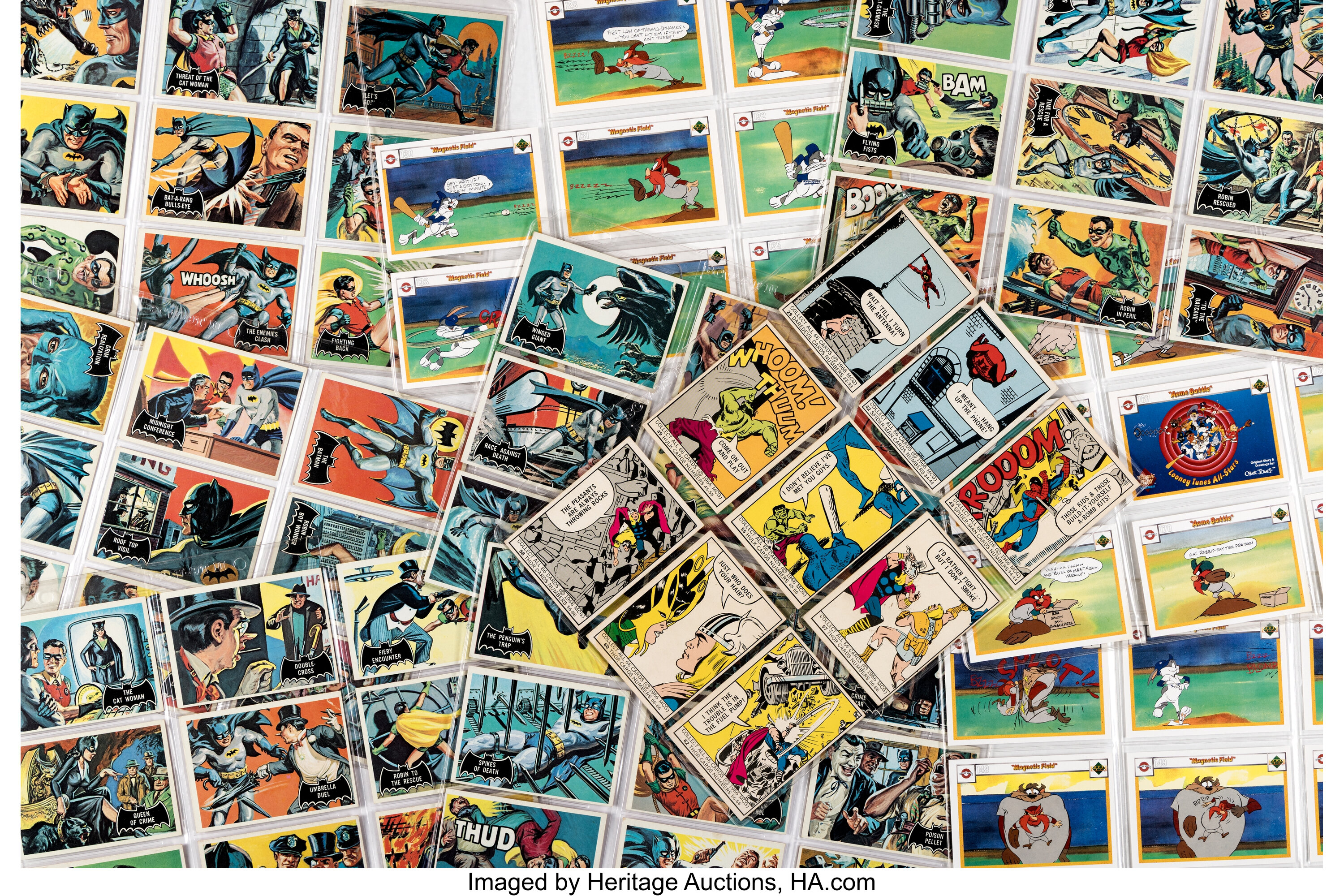 Non-Sports Trading Cards Binder: Batman, Marvel, Looney Tunes | Lot ...