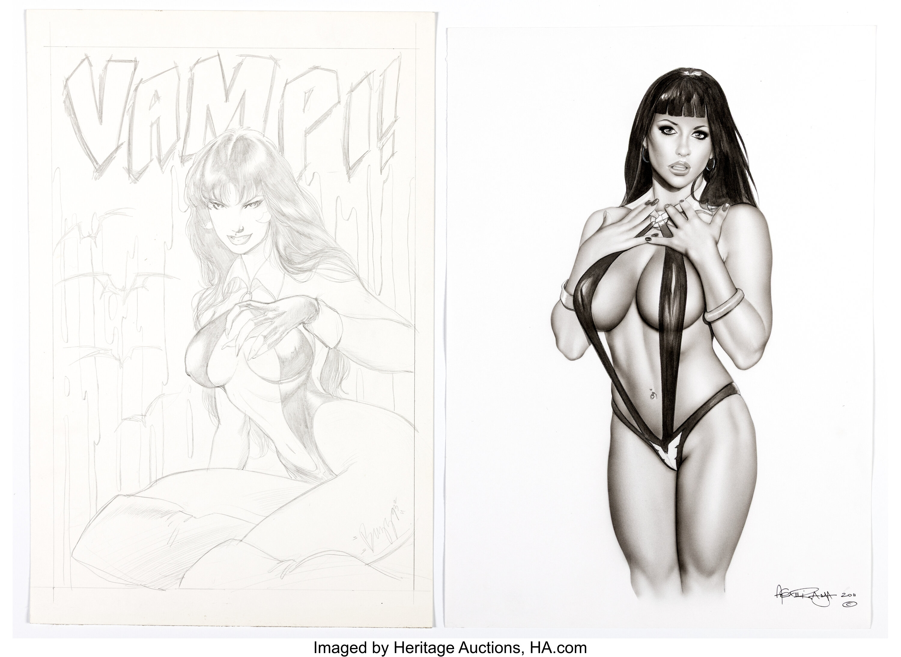 Buzz (Aldrin Aw), Alex Miranda, and others - Vampirella Pin-Up | Lot ...