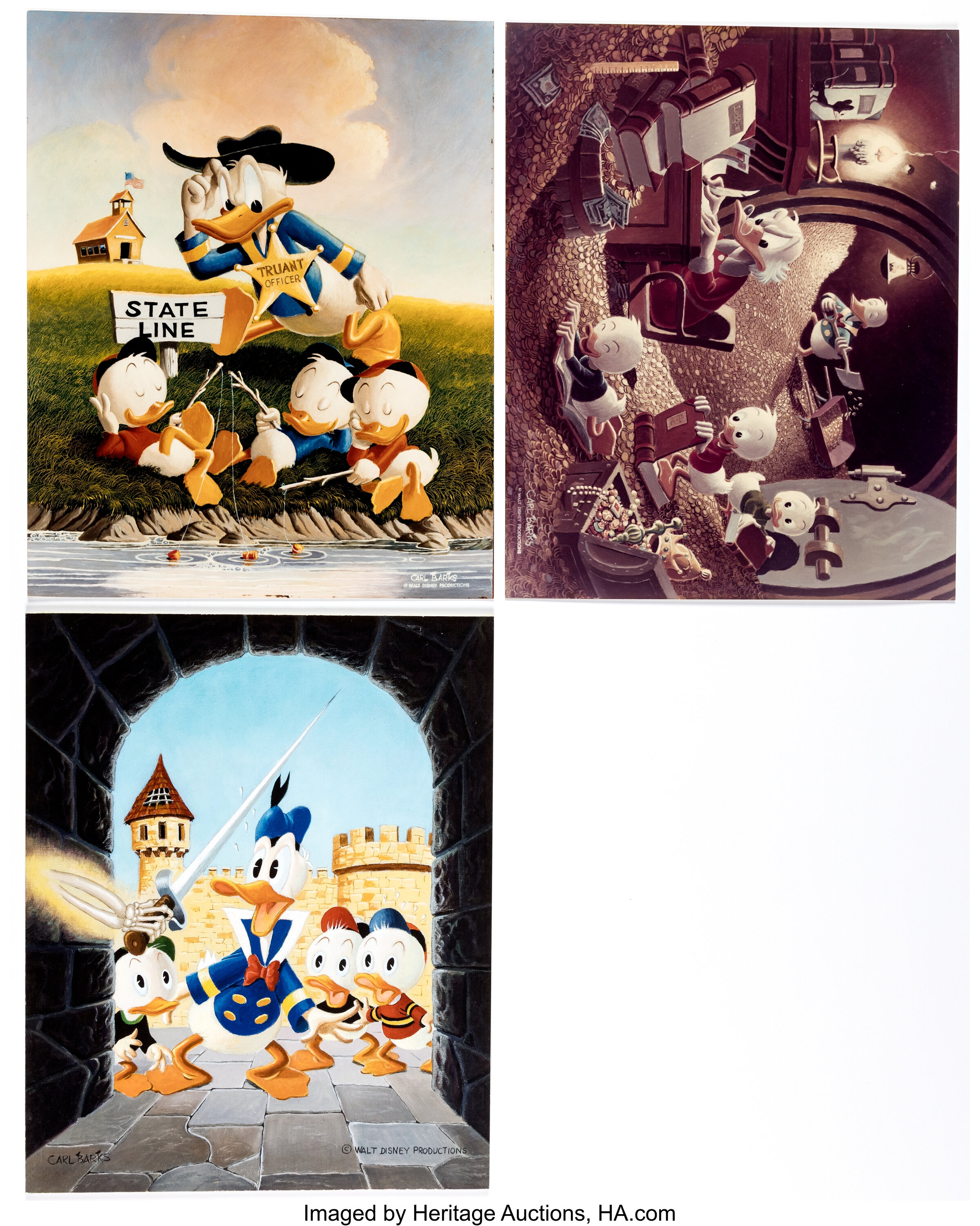 Carl Barks - Donald Duck and Uncle Scrooge Prints Group of 3 | Lot ...