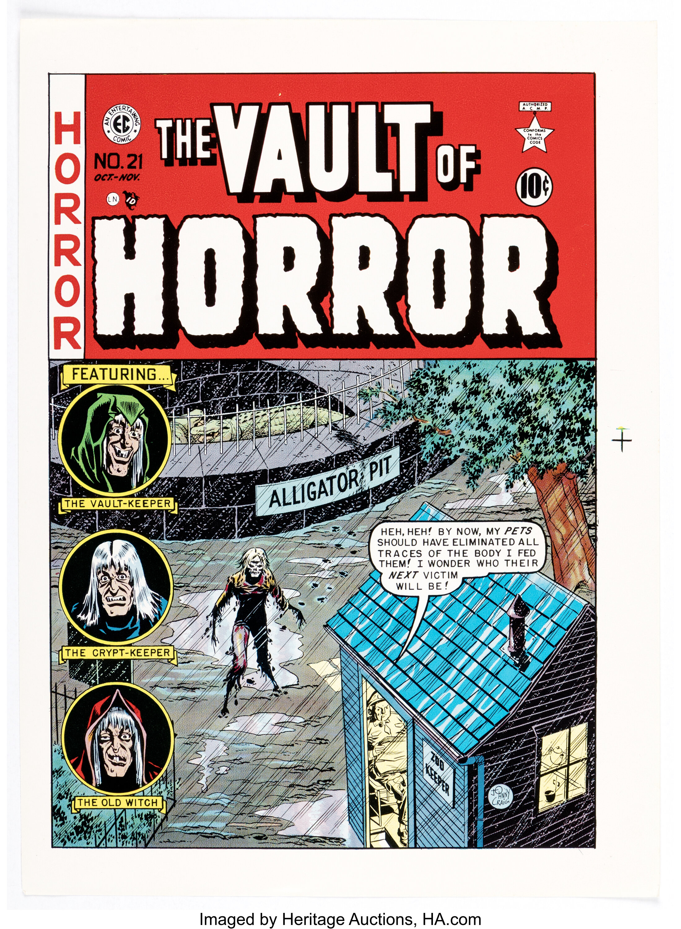 Vault of Horror #21 Cover Production Printer's Proof (EC, 1951 ...