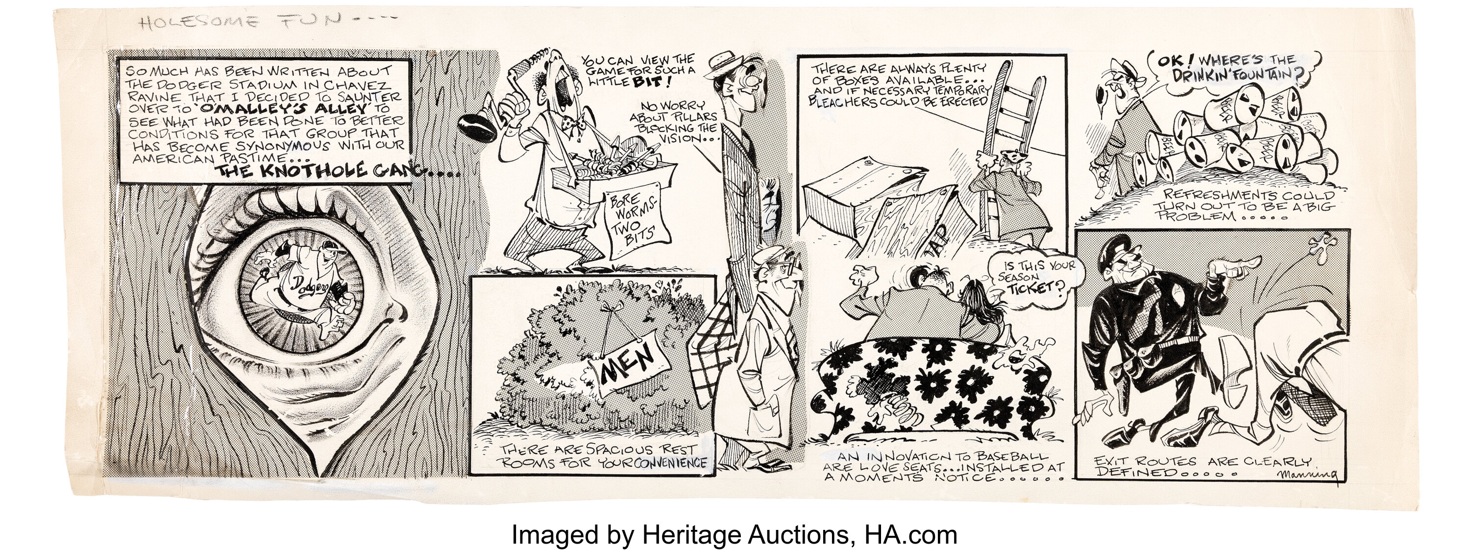 Jack Manning LA Herald-Examiner Sunday Sports Section Illustrations ...