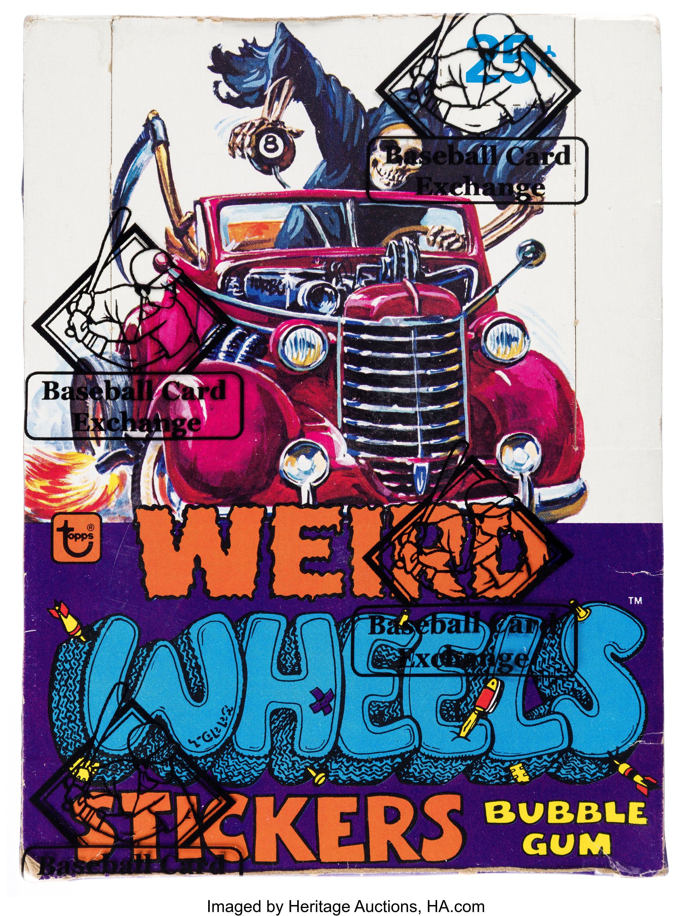 1980 Topps Weird Wheels Wax Box with 36 Unopened Packs. ... | Lot ...