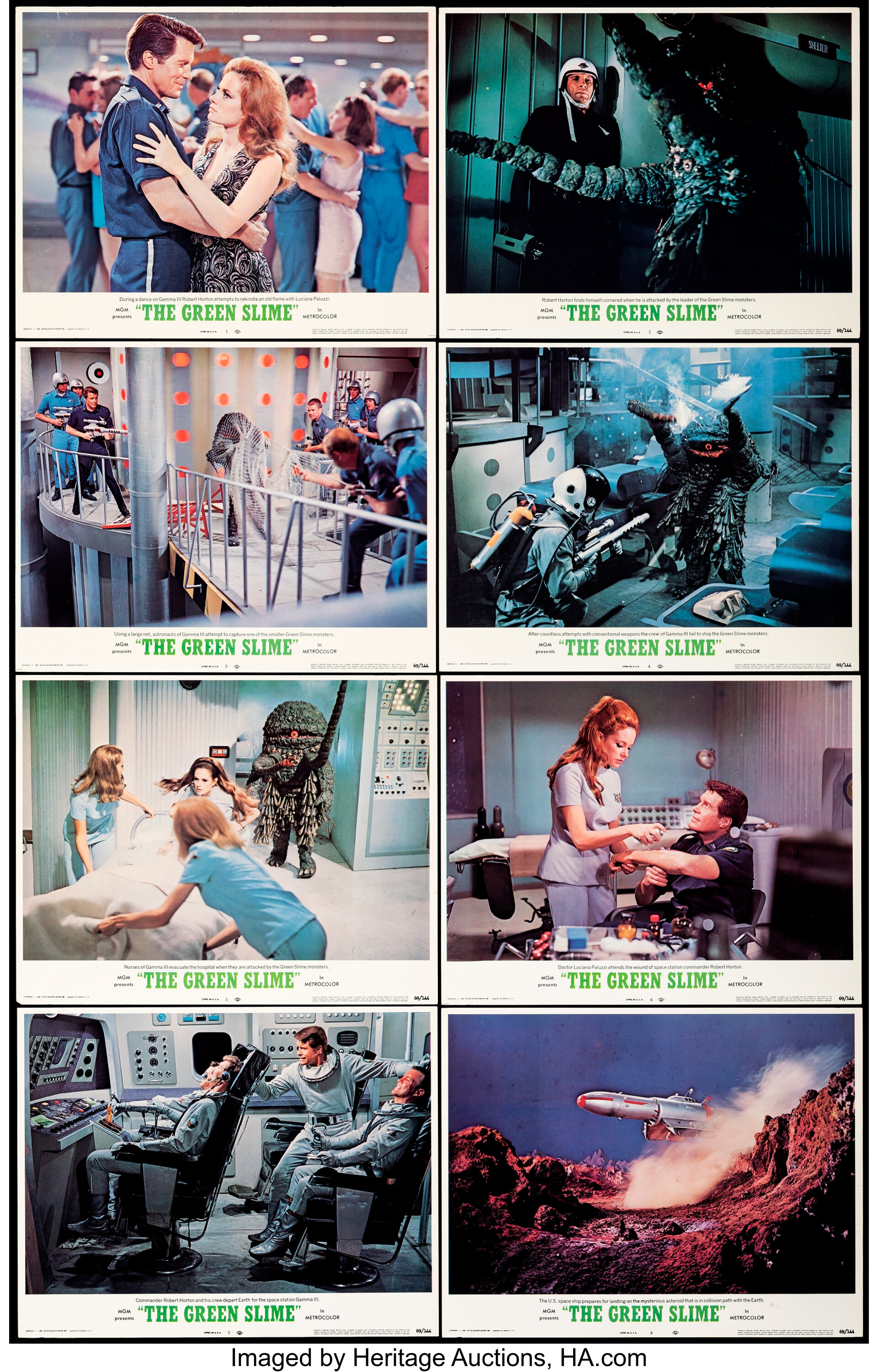 The Green Slime (MGM, 1969). Very Fine. Lobby Card Set of 8 (11" X ...
