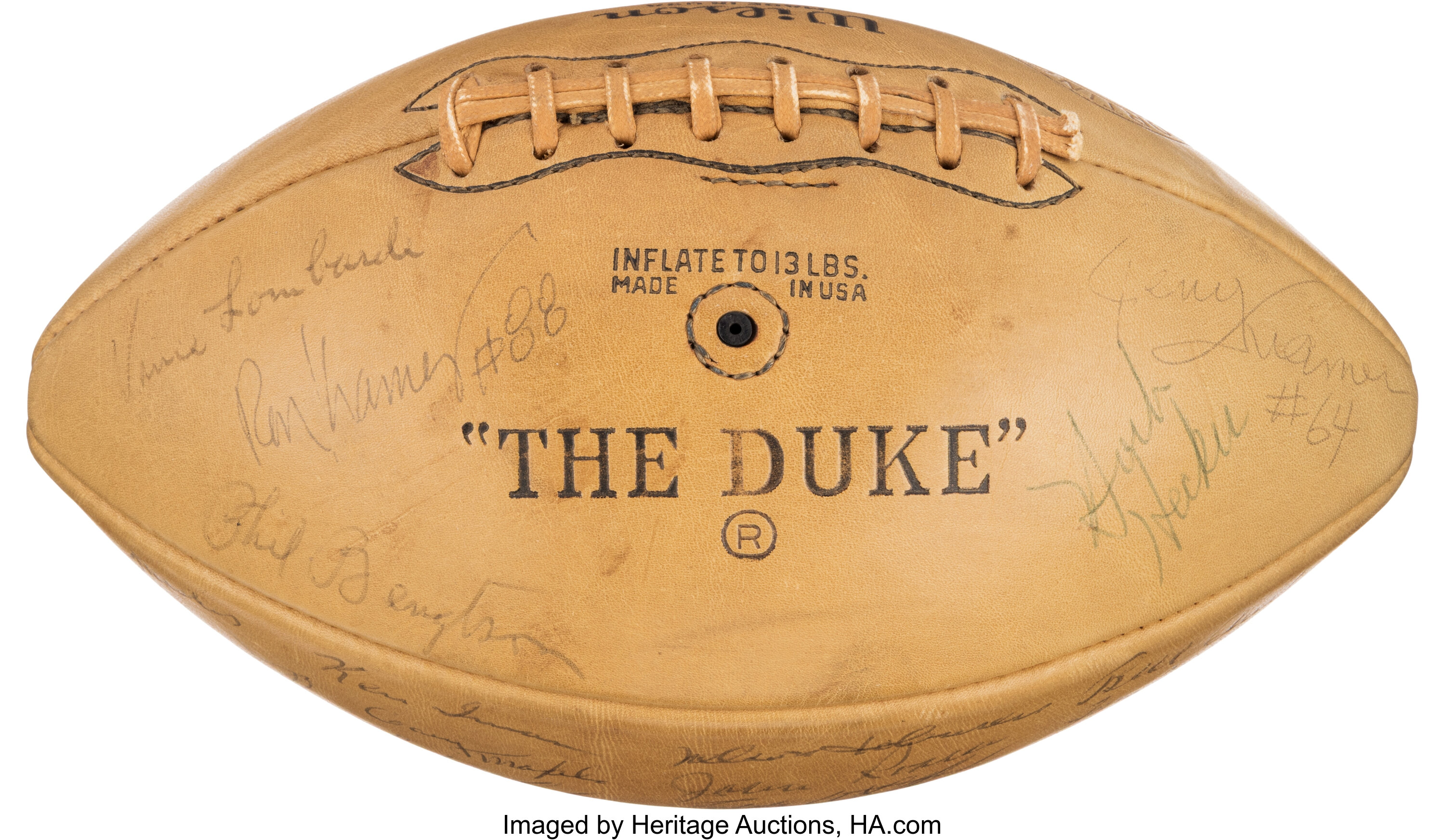1962 Green Bay Packers Team Signed Football - Championship | Lot #82751 ...