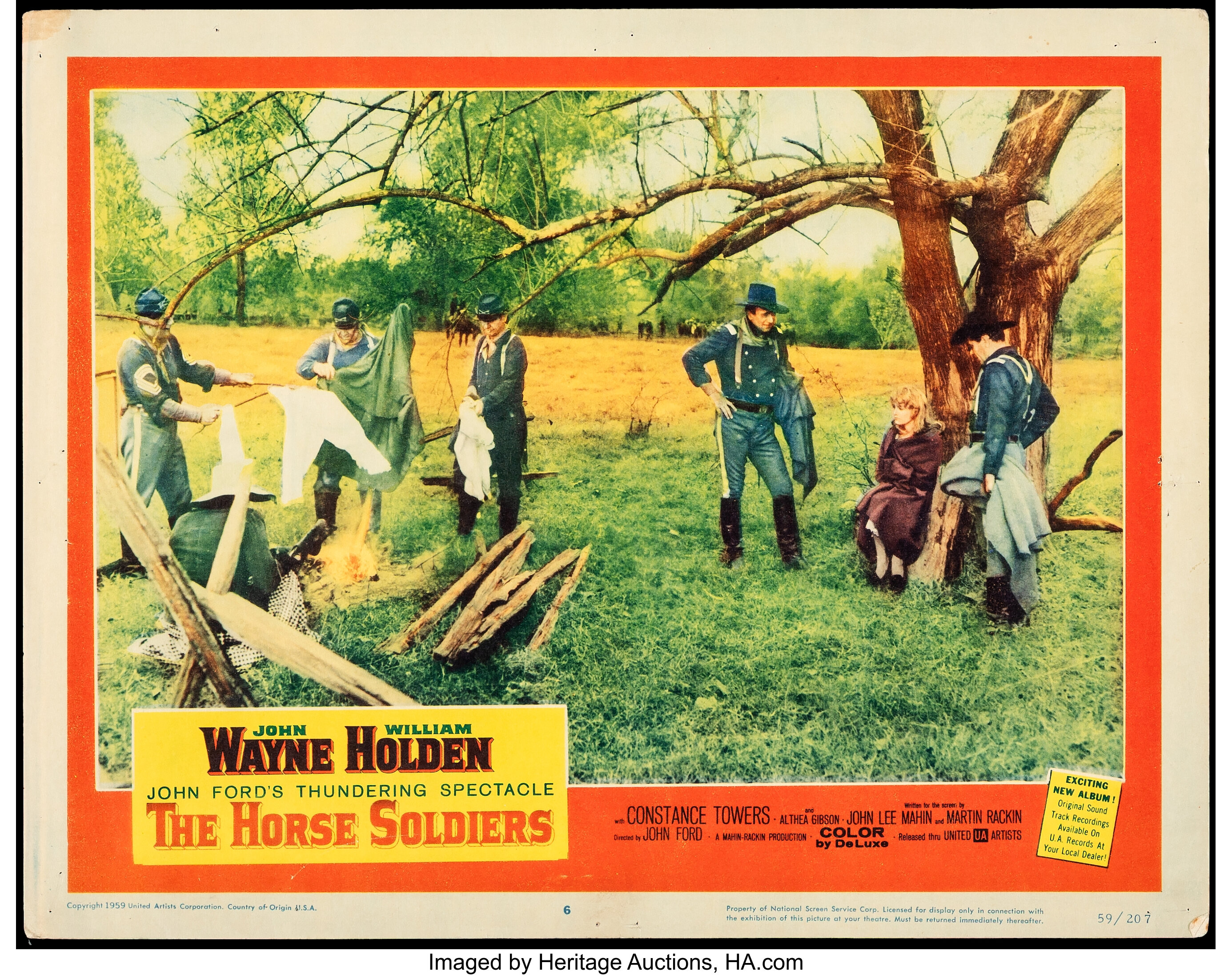 The Horse Soldiers (United Artists, 1959). Fine/Very Fine. Lobby | Lot ...