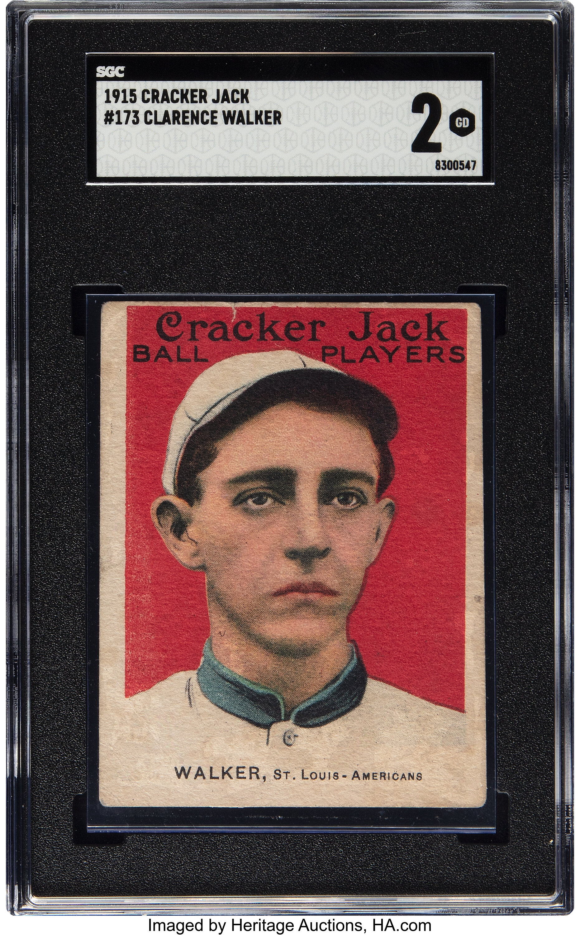 1915 Cracker Jack Tilly Walker #173 SGC Good 2.... Baseball Cards | Lot ...