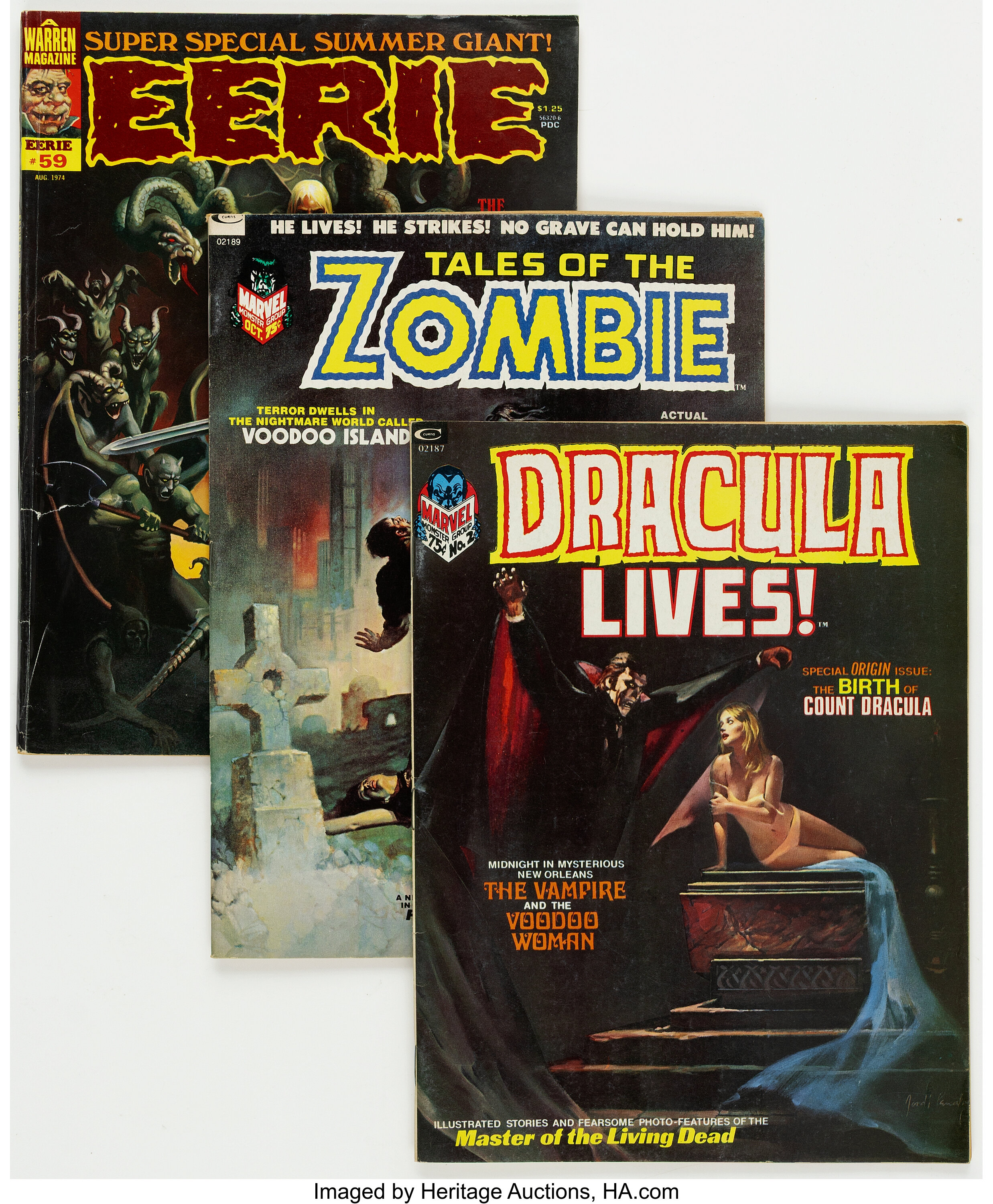 Horror Magazines Group of 20 (Marvel / Warren, 1973-77) Condition ...