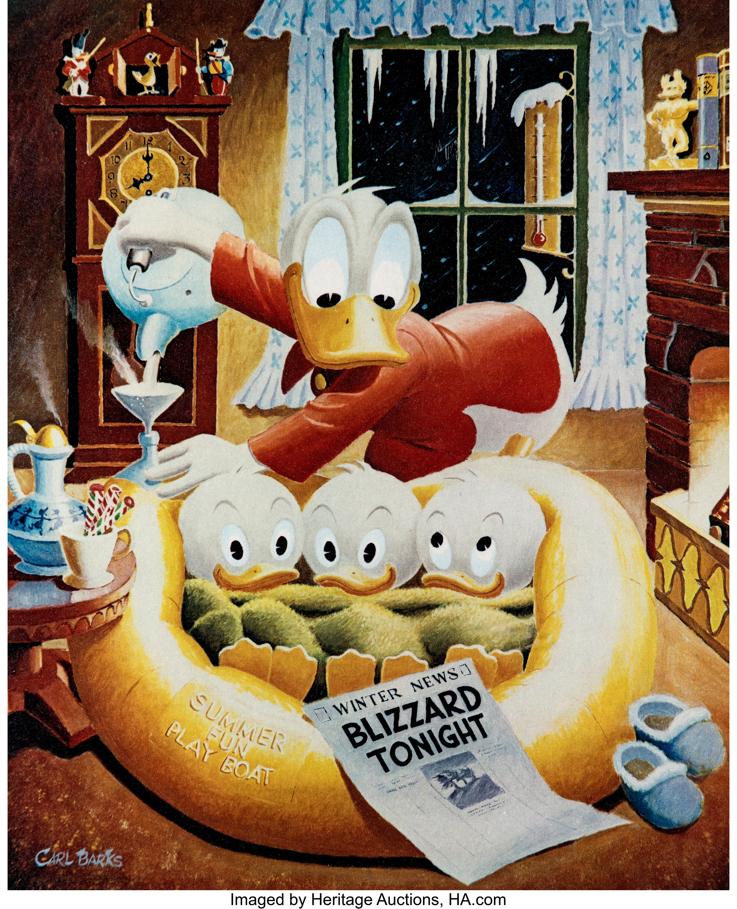 Carl Barks "Blizzard Tonight" SOLD OUT Signed Limited Edition | Lot ...