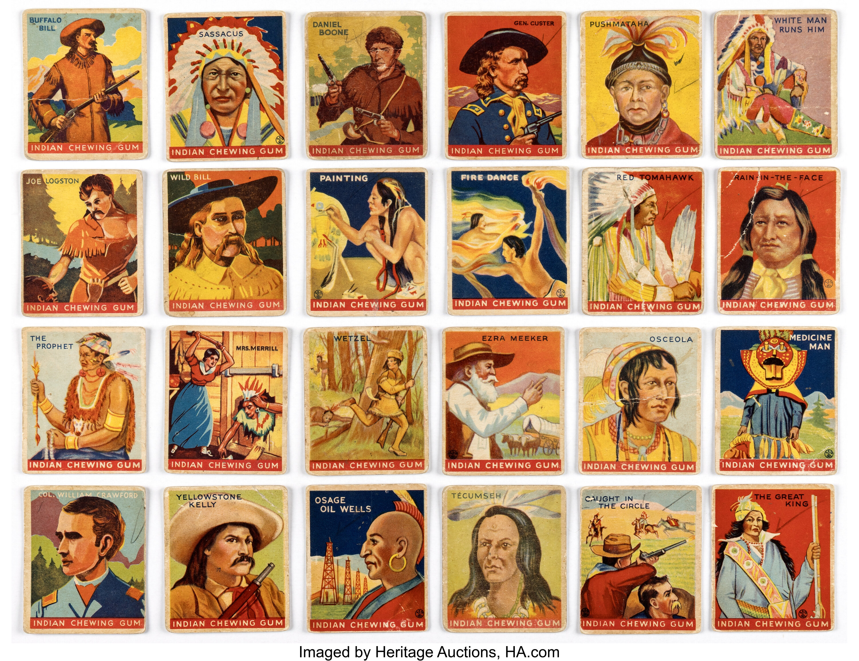 Indian Chewing Gum Cards Group of 25 (Goudey, 1930s).... (Total: 25 ...