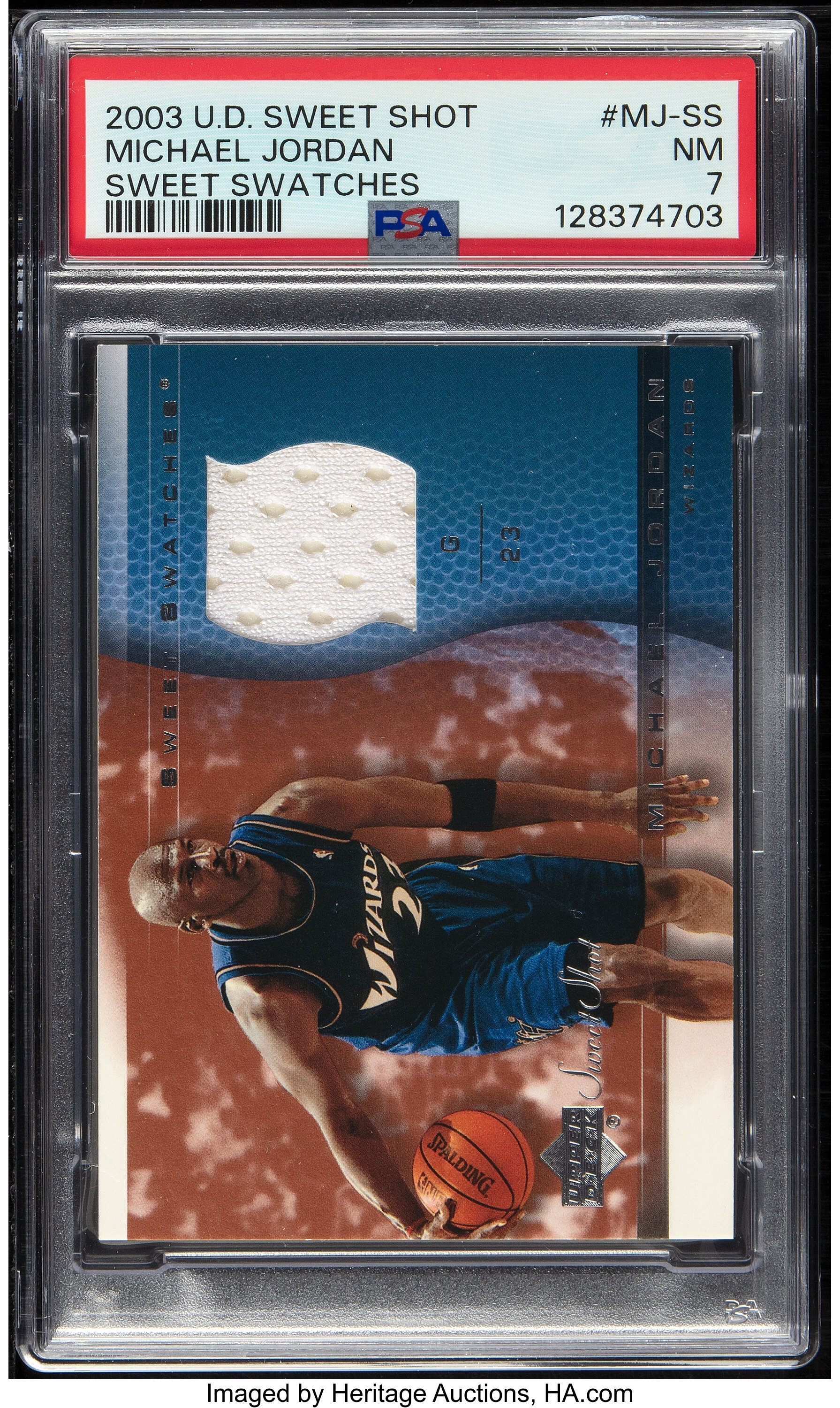 2003 UD Sweet Shot Sweet Swatches Michael Jordan #MJ-SS PSA NM | Lot ...