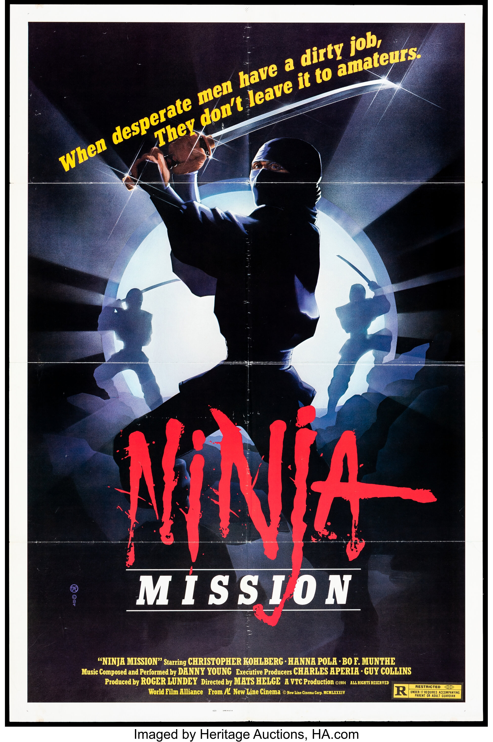 Ninja Mission & Other Lot (New Line, 1984). Folded, Very Fine-. One ...