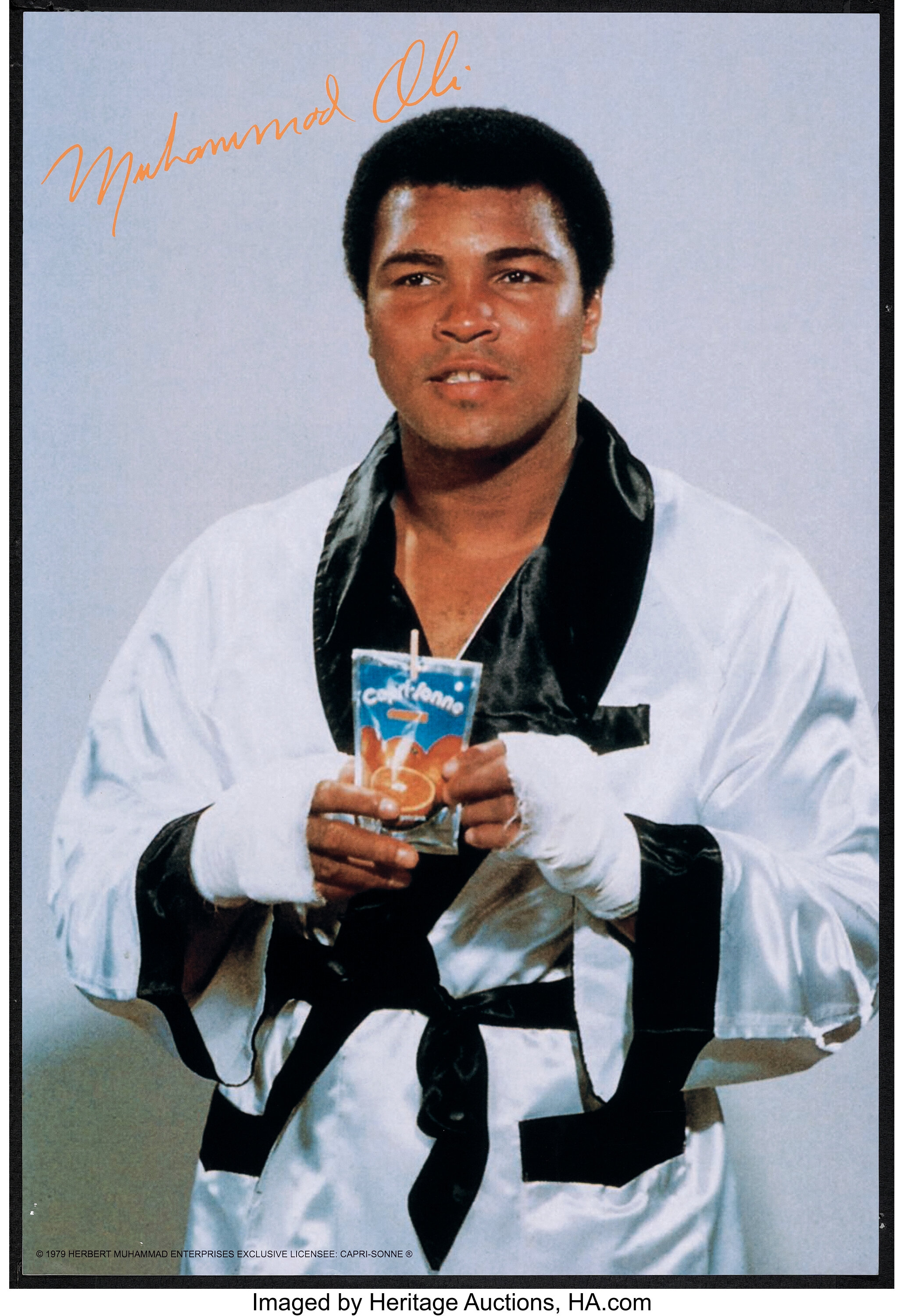 Muhammad Ali Capri-Sun Poster.... Boxing Collectibles Memorabilia | Lot ...