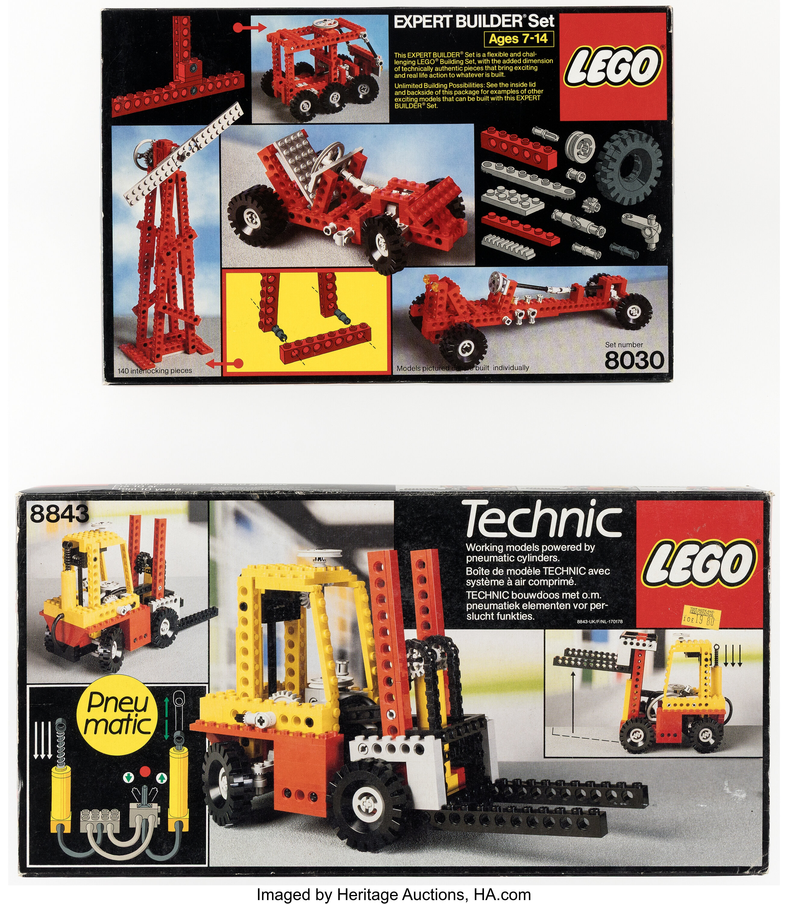 LEGO Technic Fork-Lift Truck (8843) & Expert Builder Set (8030) | Lot ...