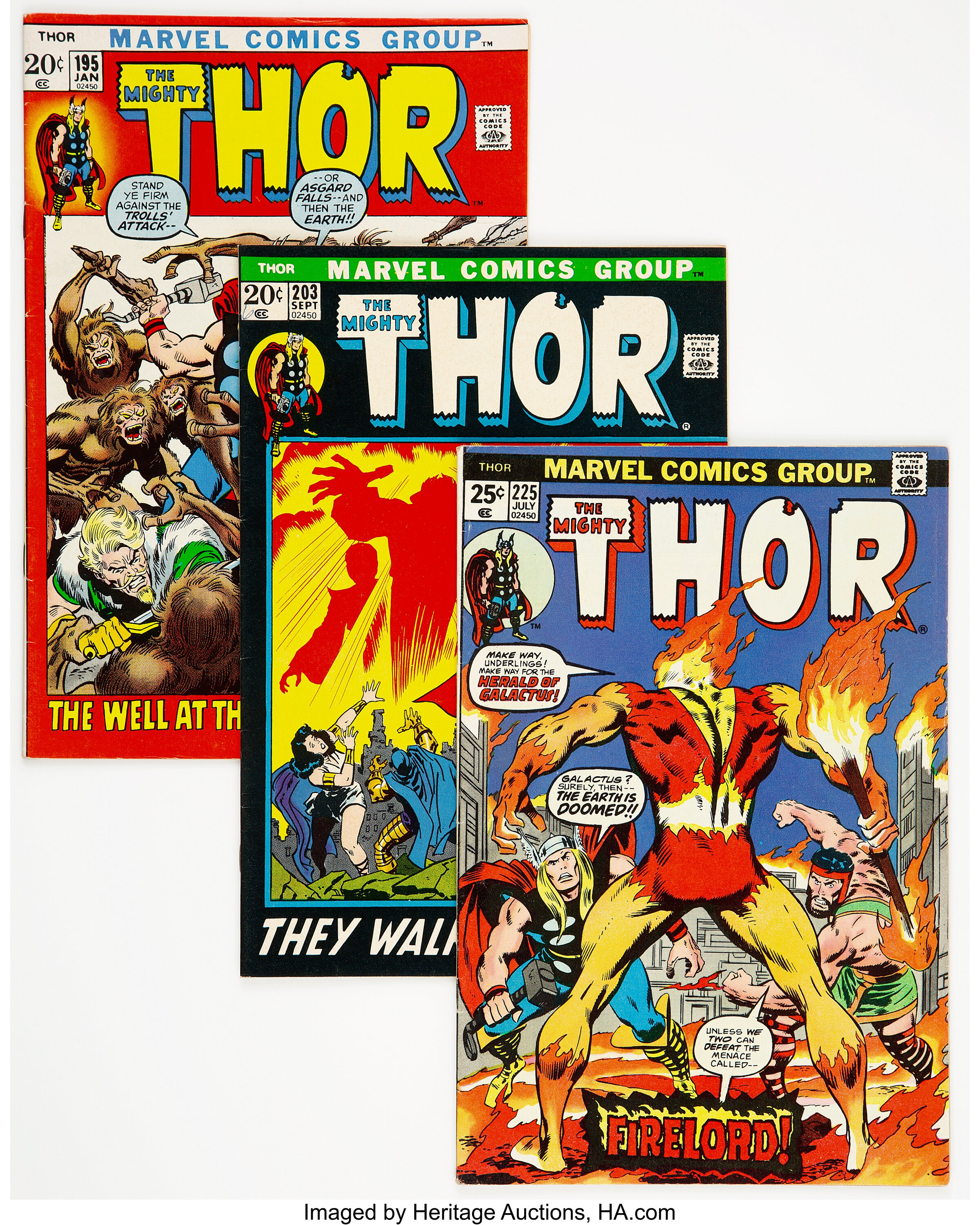 Thor Group of 22 (Marvel, 1972-75) Condition: Average FN.... | Lot ...