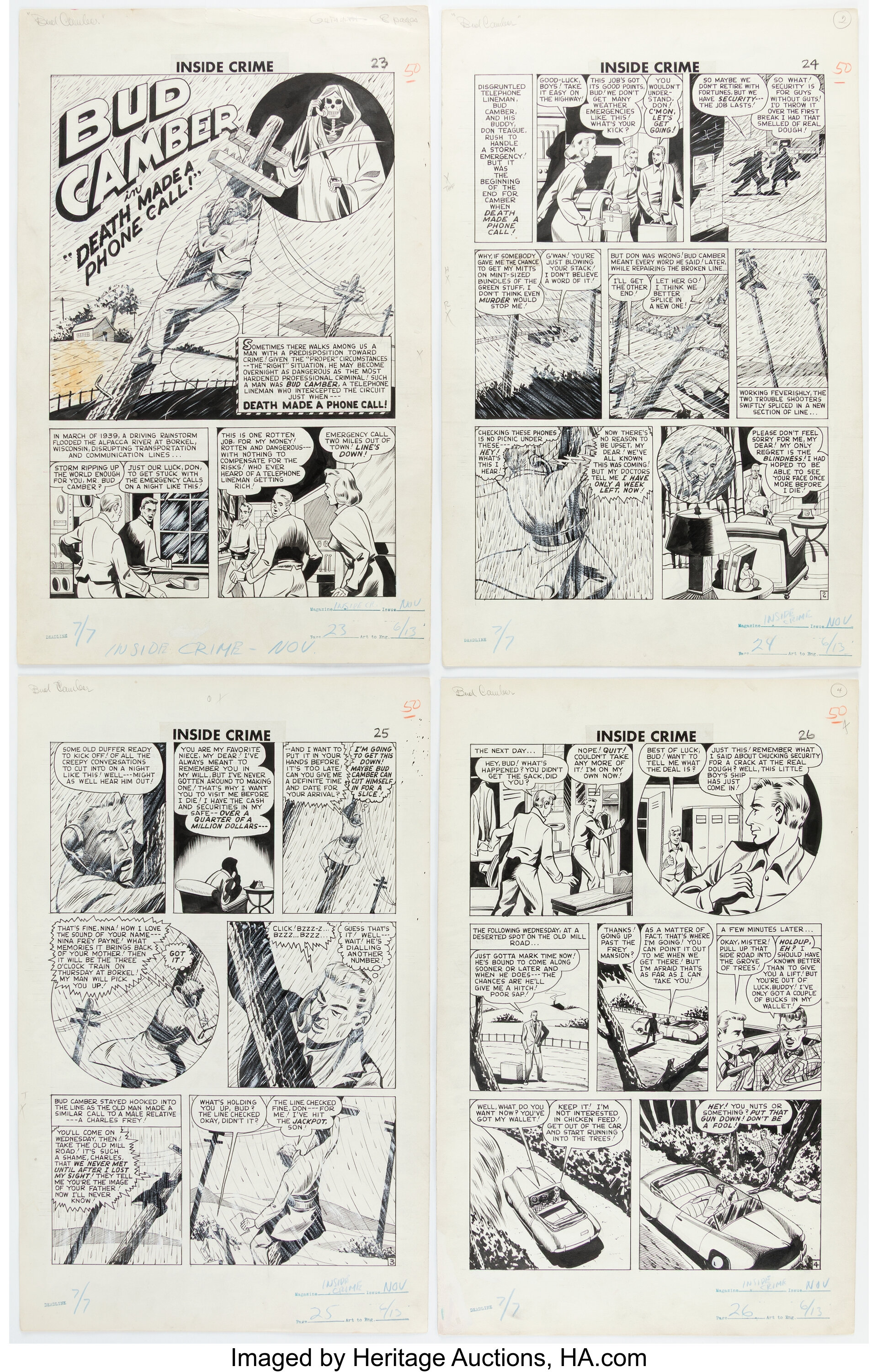 Horror Comic Artist Shocking Mystery Cases #59 Complete 8-Page | Lot ...