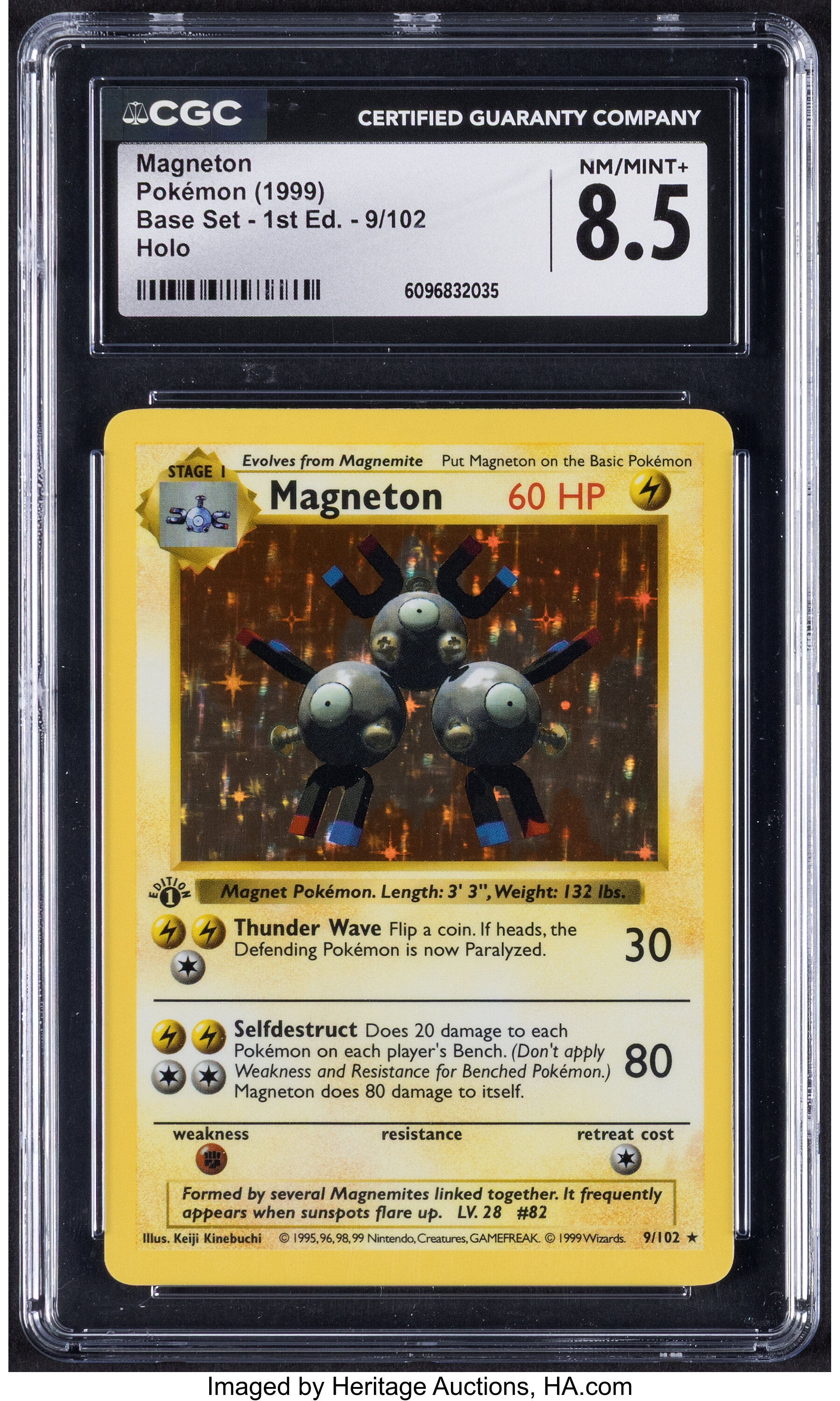 Pokémon Magneton 9 1st Edition Base Set CGC Trading Card Game | Lot ...