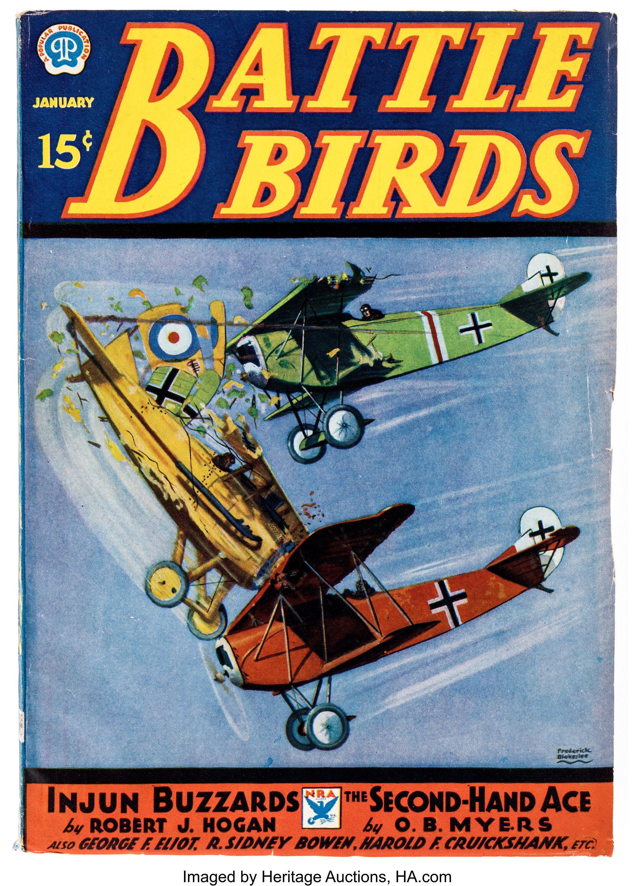 Battle Birds #14 January 1934 (Popular) Condition: FN+.... Pulps | Lot ...