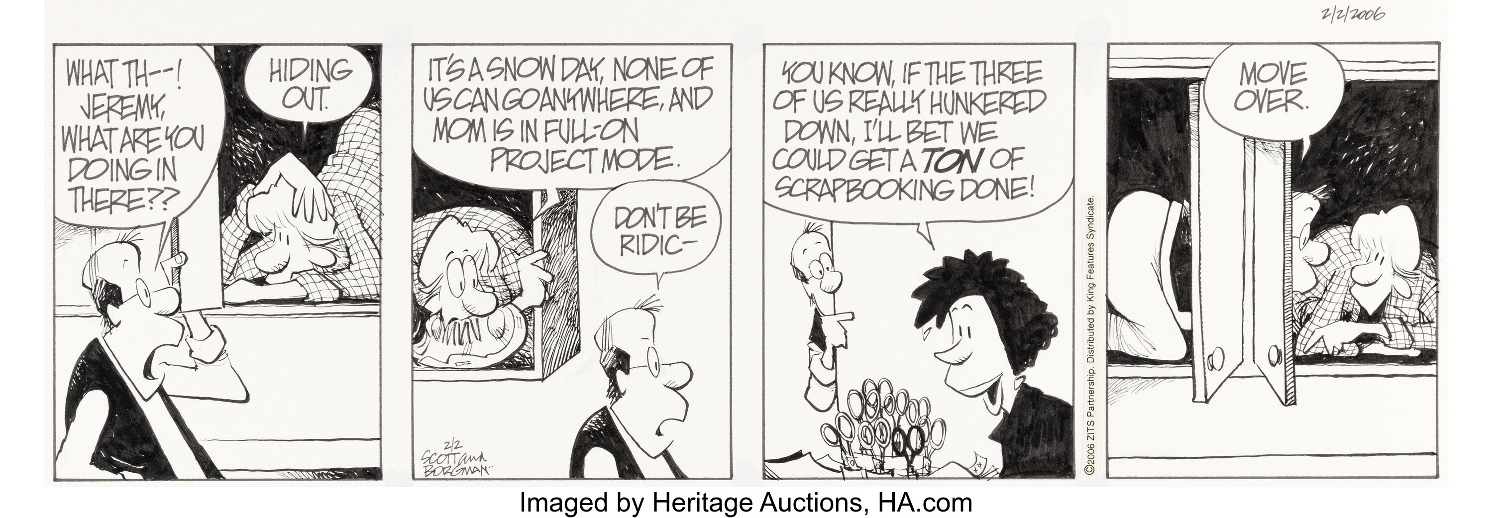 Jerry Scott and Jim Borgman Zits Daily Comic Strip Original Art | Lot ...