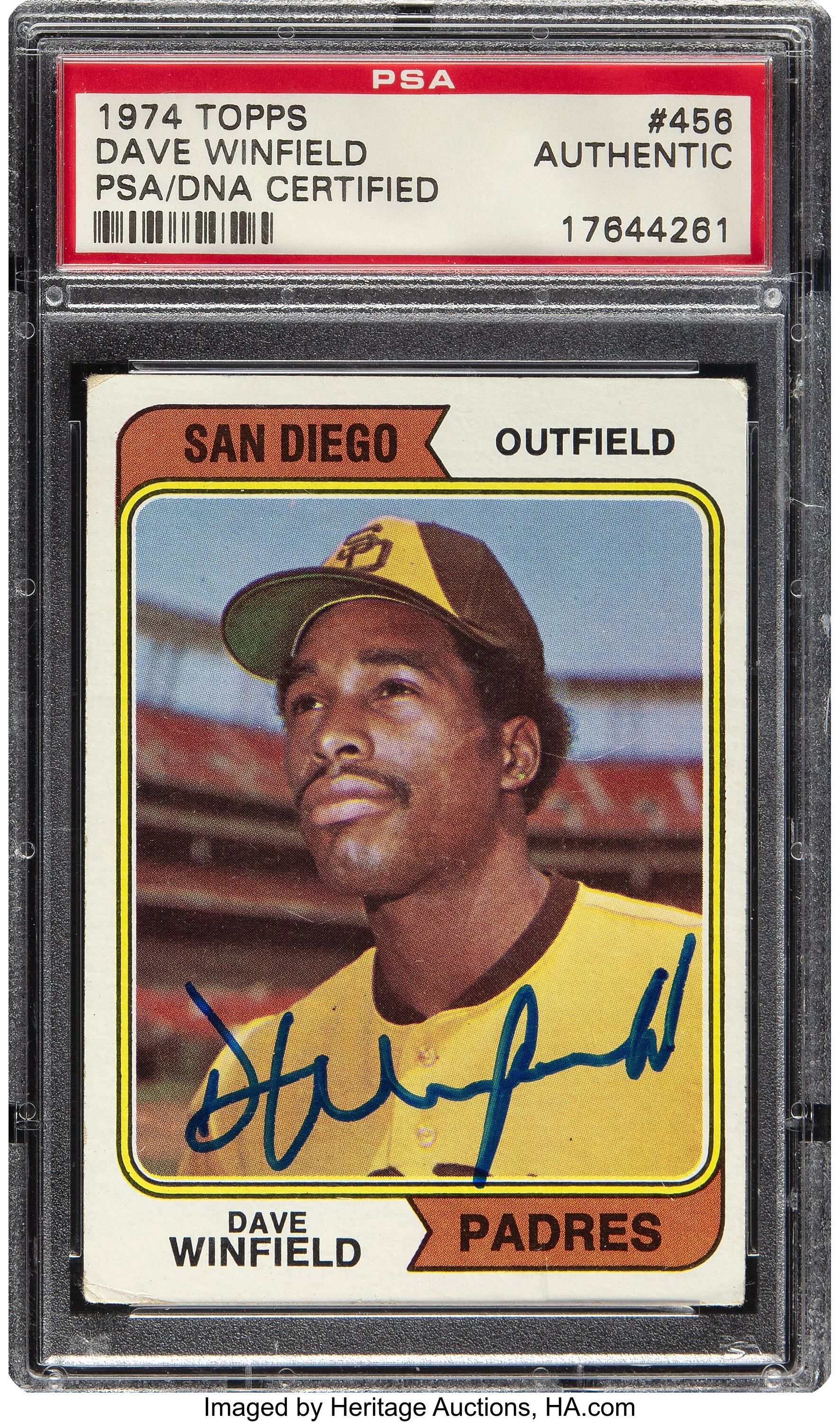 Signed 1974 Topps Dave Winfield #456 PSA Authentic, PSA/DNA | Lot ...
