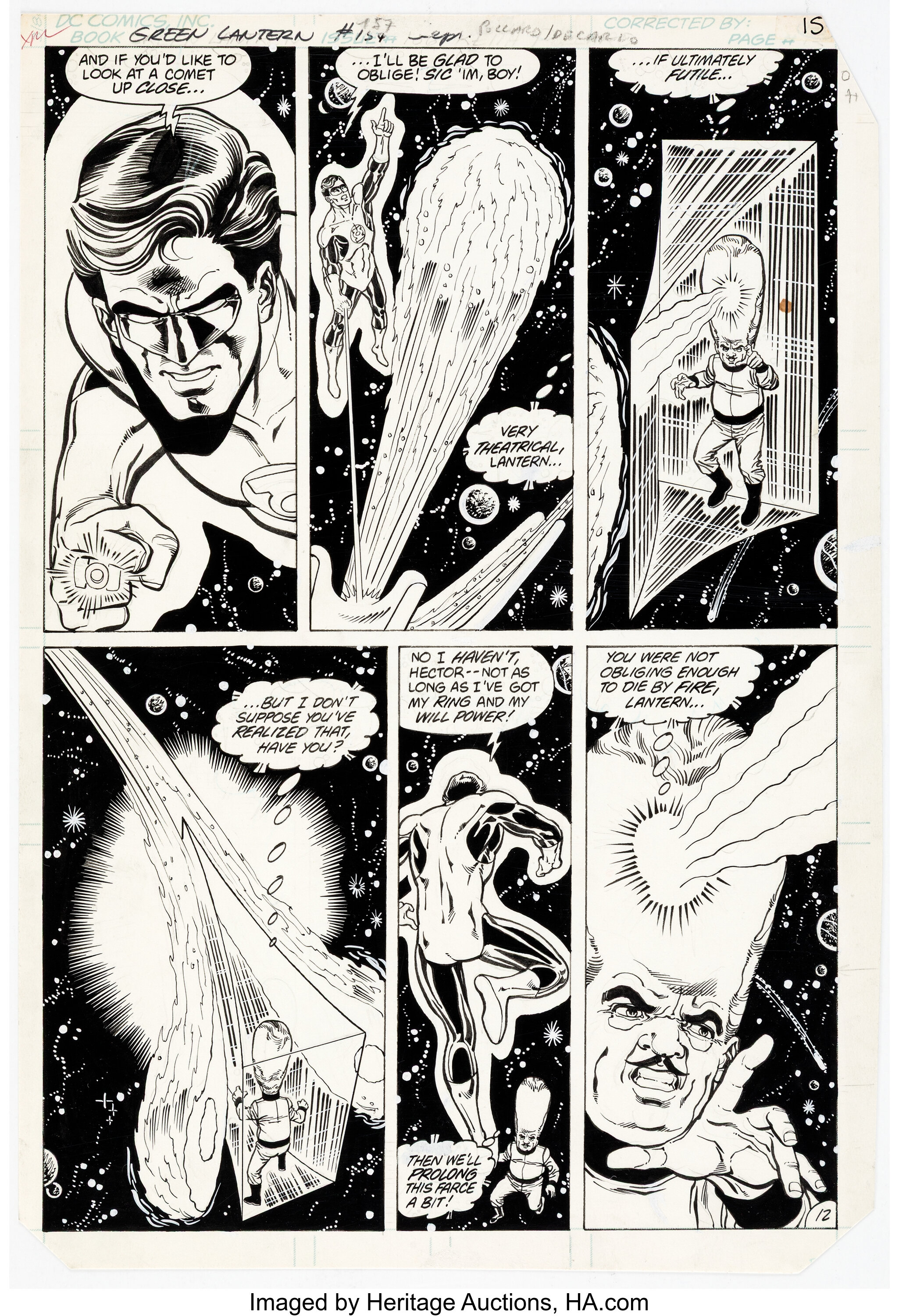 Keith Pollard and Mike DeCarlo Green Lantern #157 Story Page 12 | Lot ...