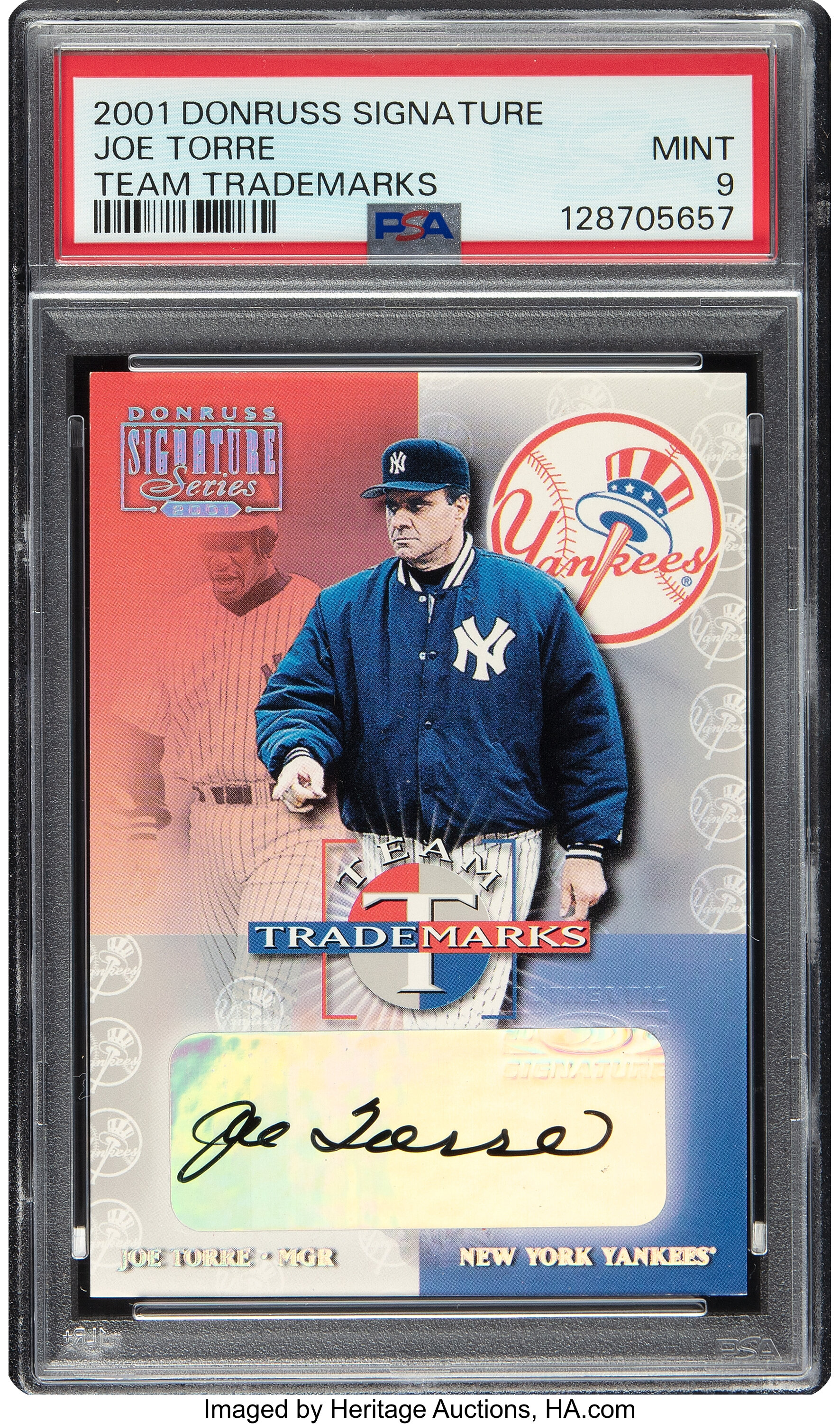 2001 Donruss Signature Team Trademarks Master Series Autograph Joe ...