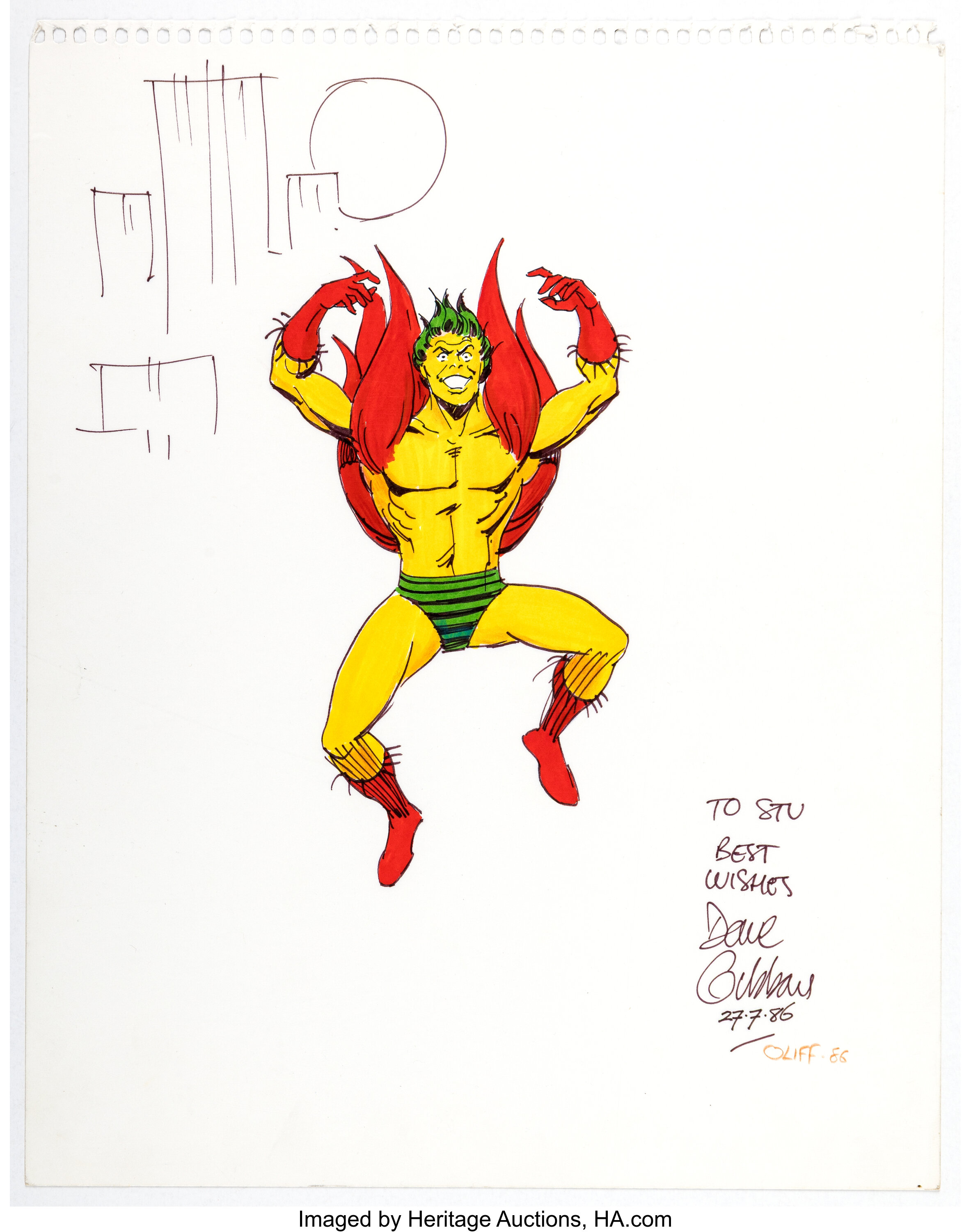 Dave Gibbons and Steve Oliff - The Creeper Sketch Original Art | Lot ...