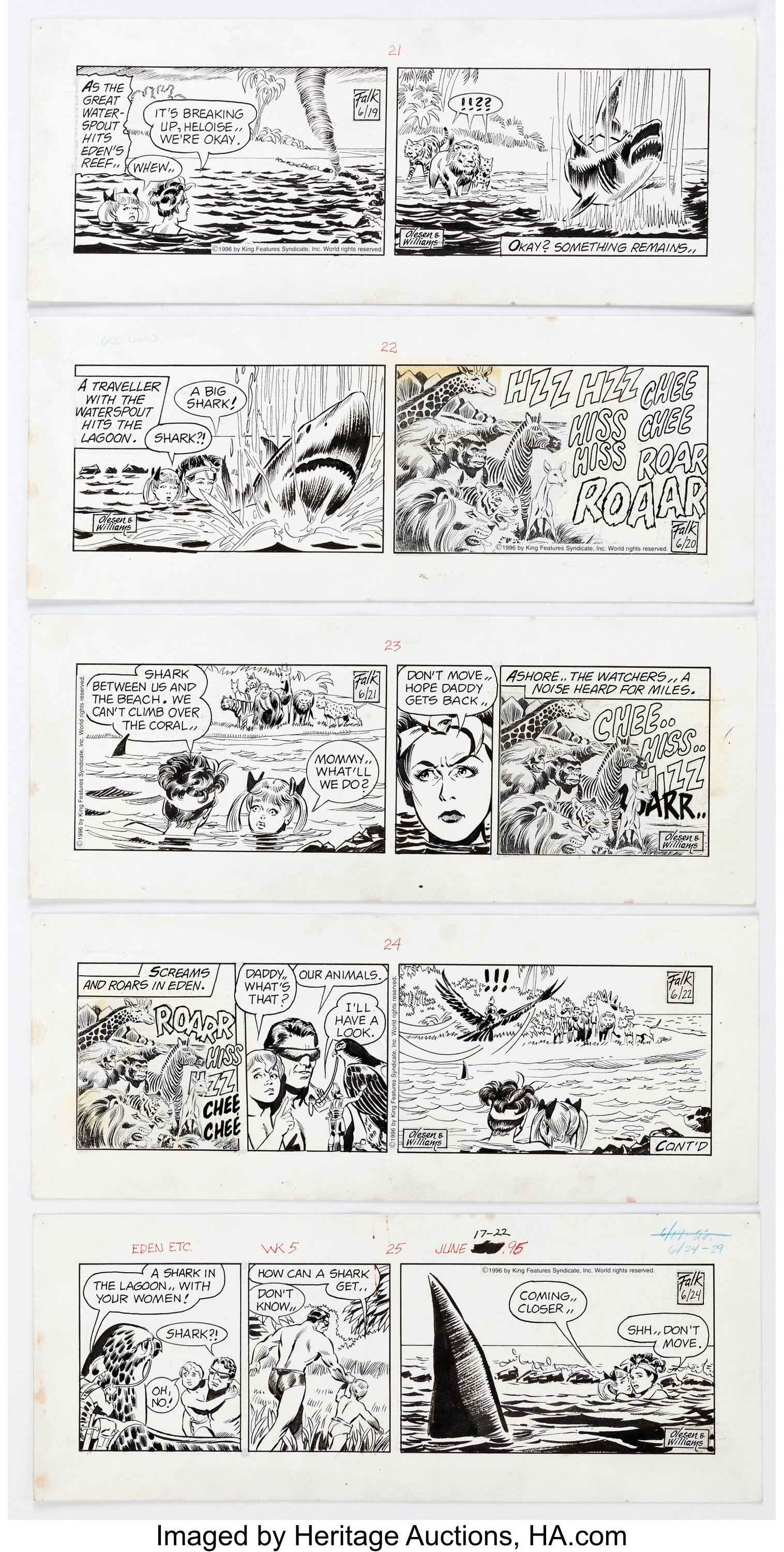 George Olesen and Keith Williams The Phantom Consecutive Daily | Lot ...