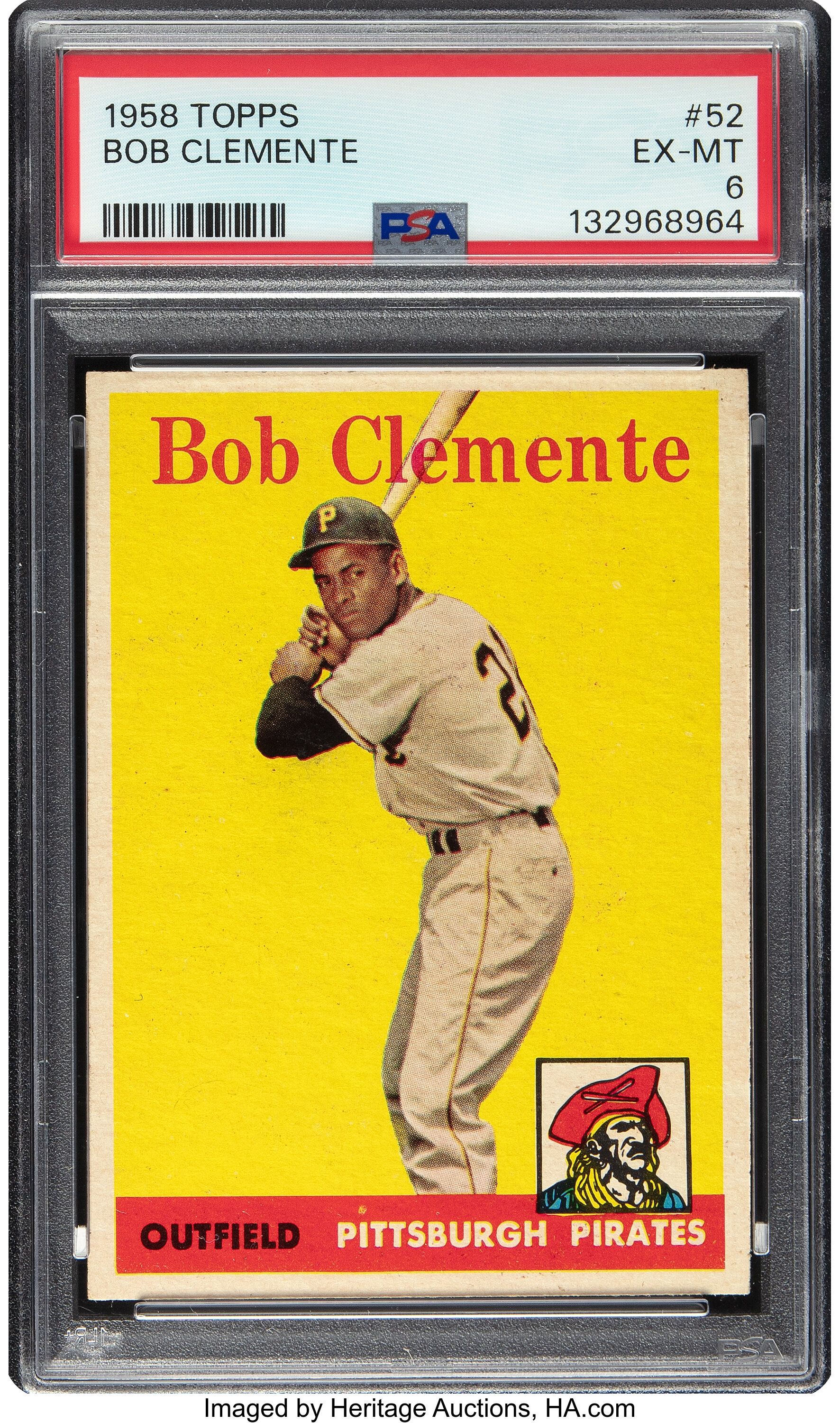 1958 Topps Roberto Clemente #52 PSA EX-MT 6.... Baseball Cards | Lot ...