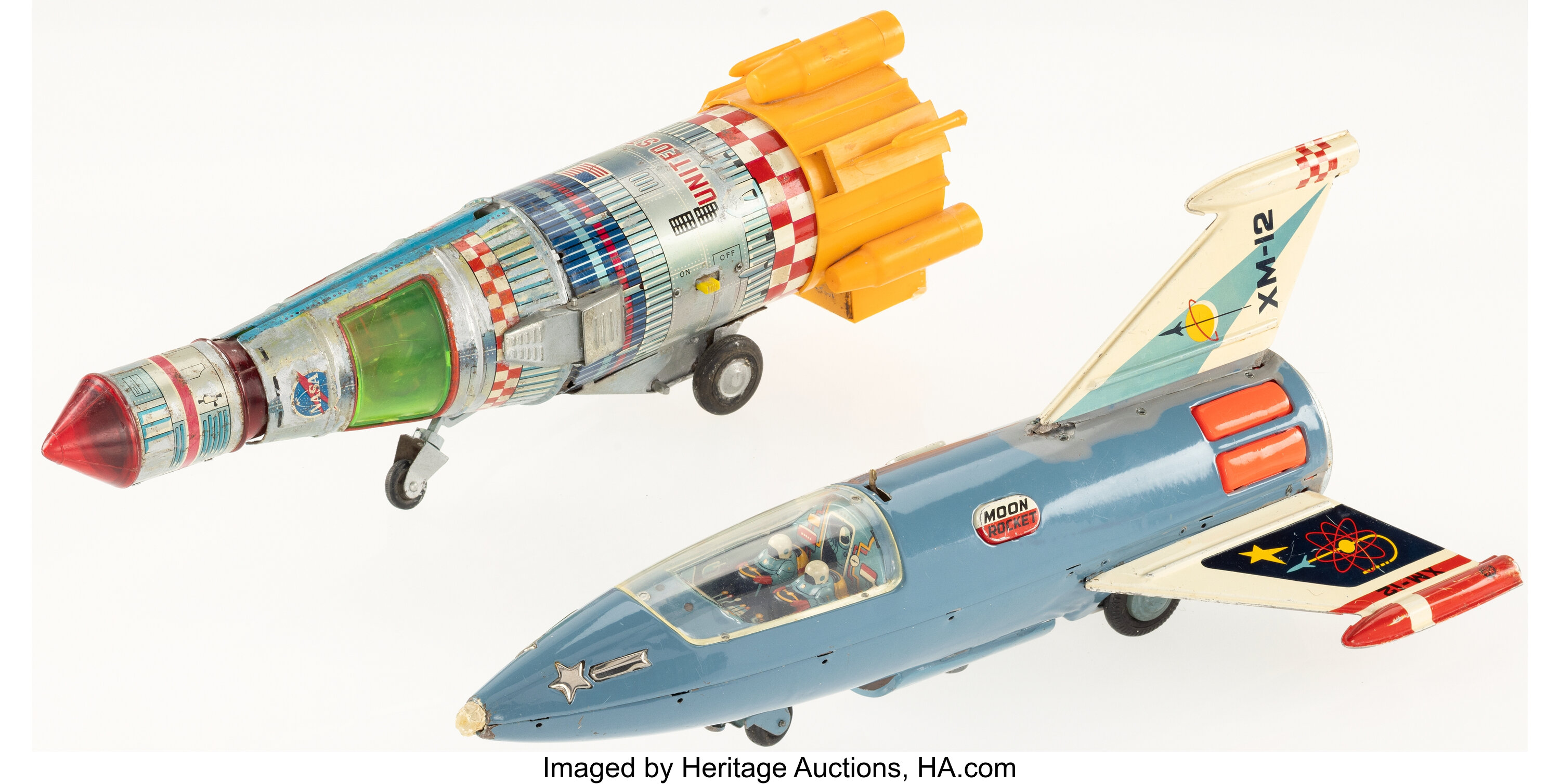 Yonezawa Moon Rocket XM-12 & Interplanetary Rocket Battery-Powered ...