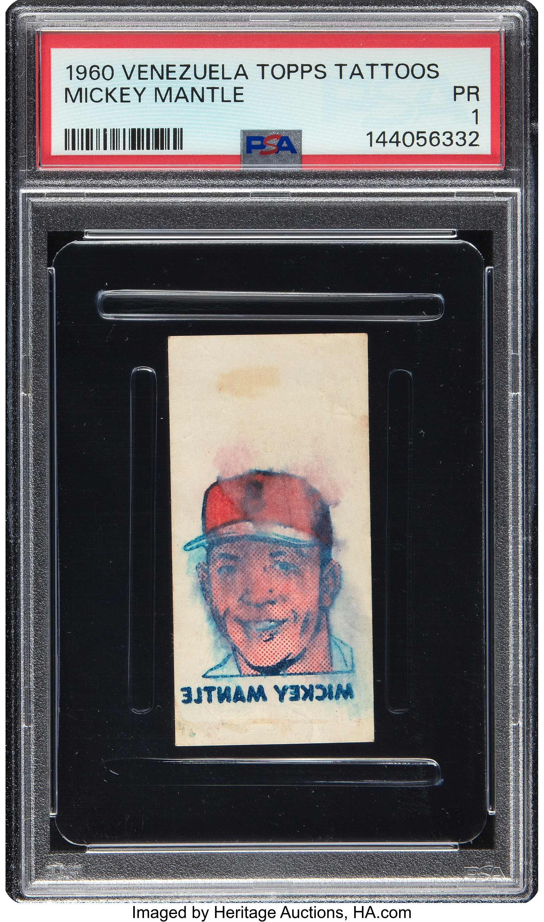 1960 Venezuela Topps Tattoos Mickey Mantle PSA Poor 1 - Only Graded ...