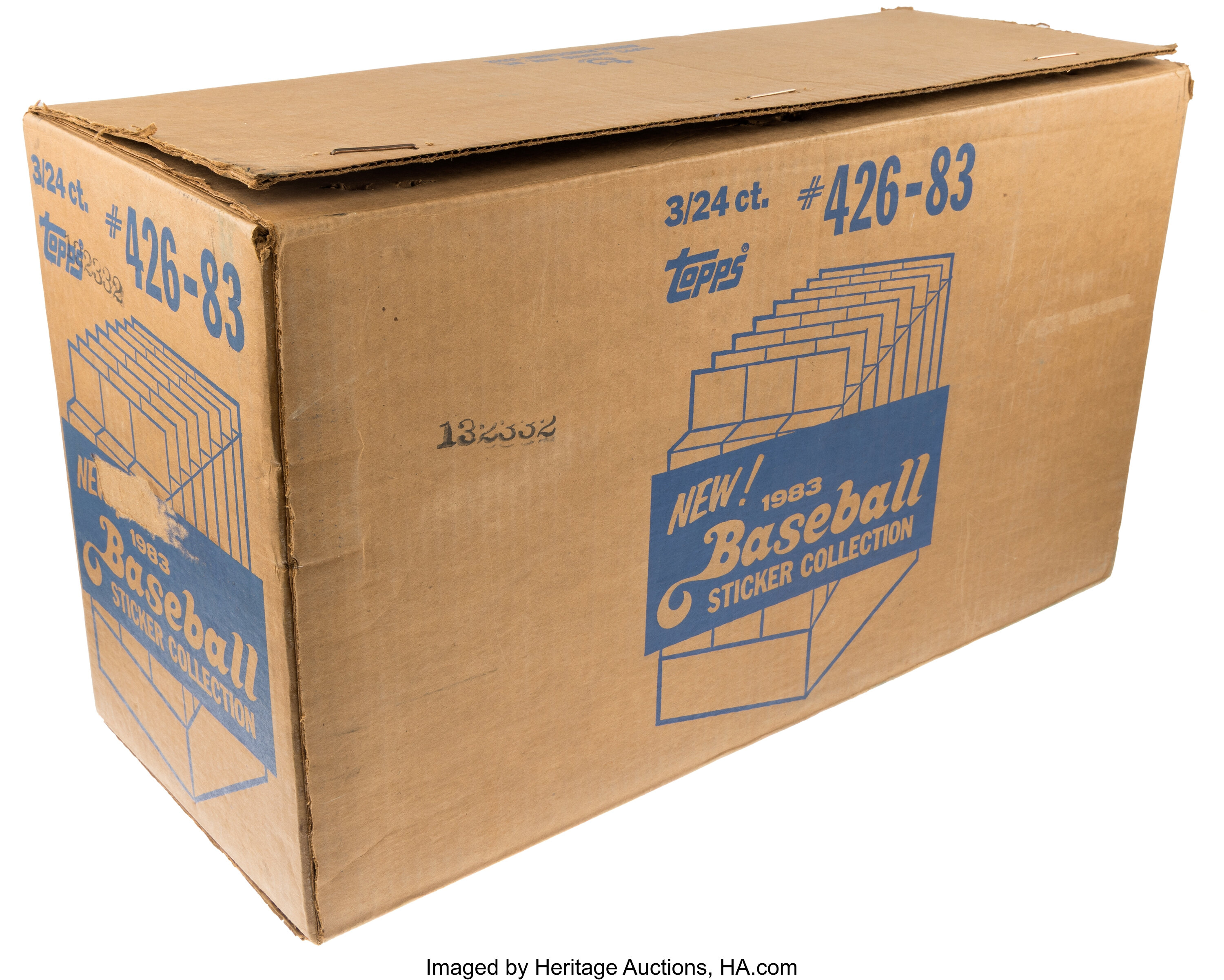 1983 Topps Stickers Opened Baseball Case with 72 Unopened Boxes ...