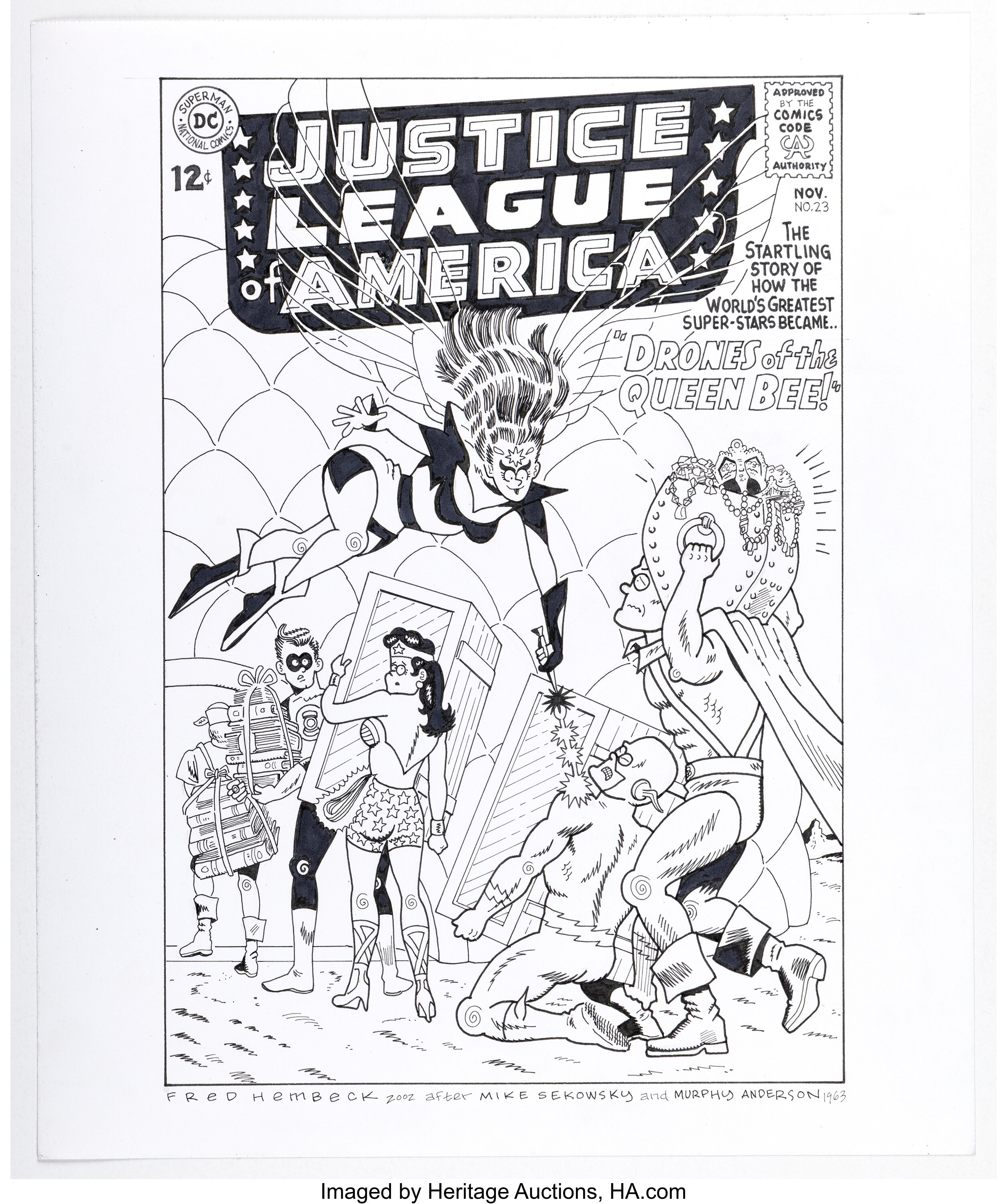 Fred Hembeck Justice League of America #23 Cover Re-Interpretation ...