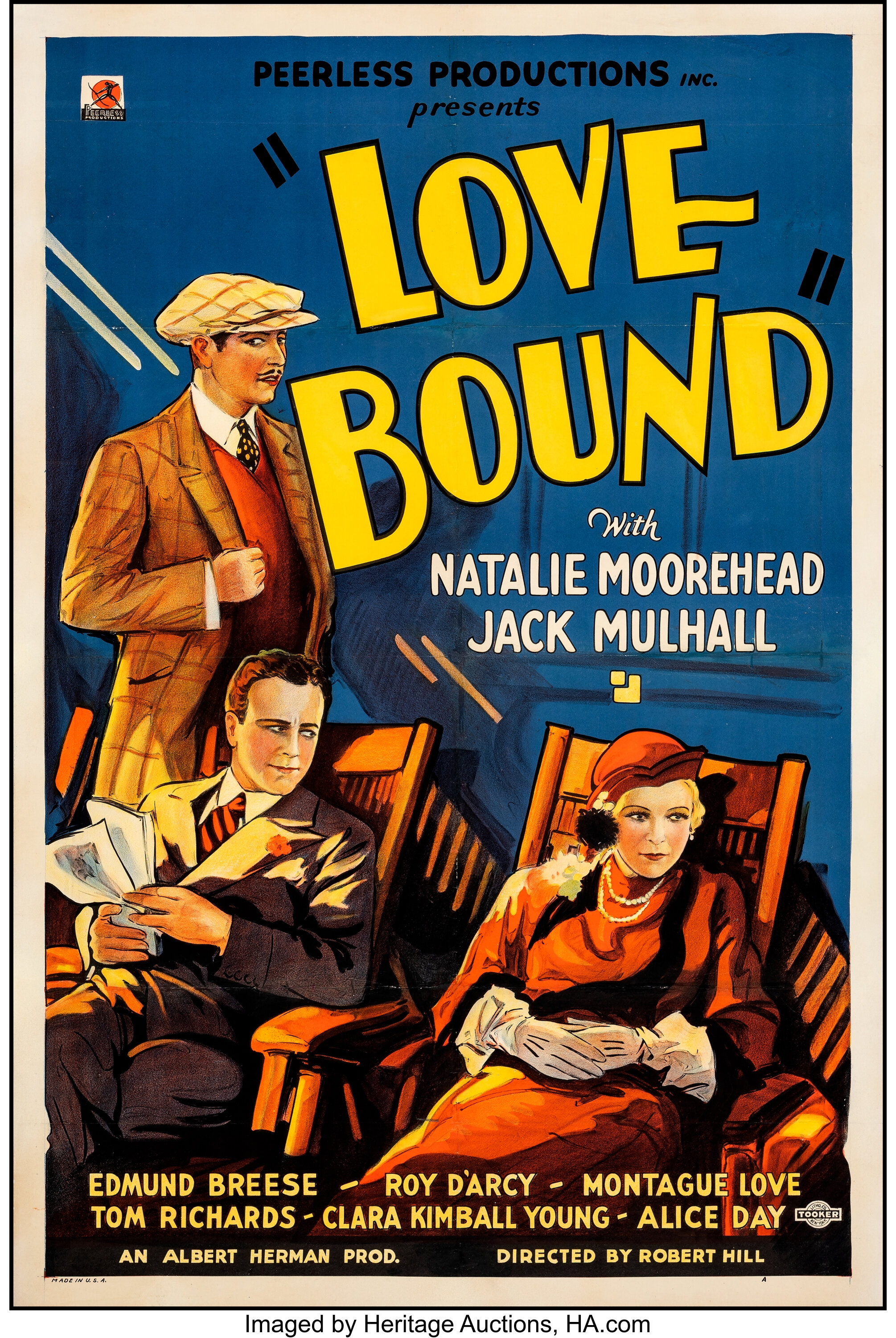 Love Bound (Peerless Pictures, 1932). Fine+ on Linen. One Sheet | Lot ...