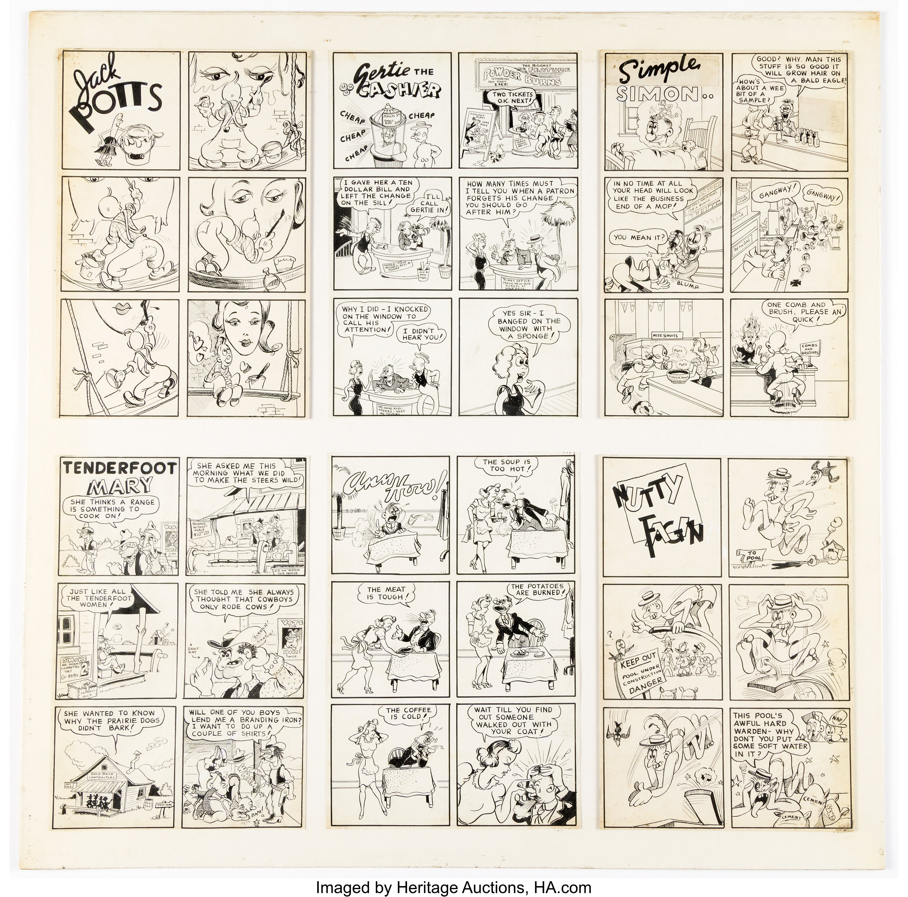 Joe Beck and Otto Eppers Yankee Comics #4 and 5 Complete 1-Page | Lot ...
