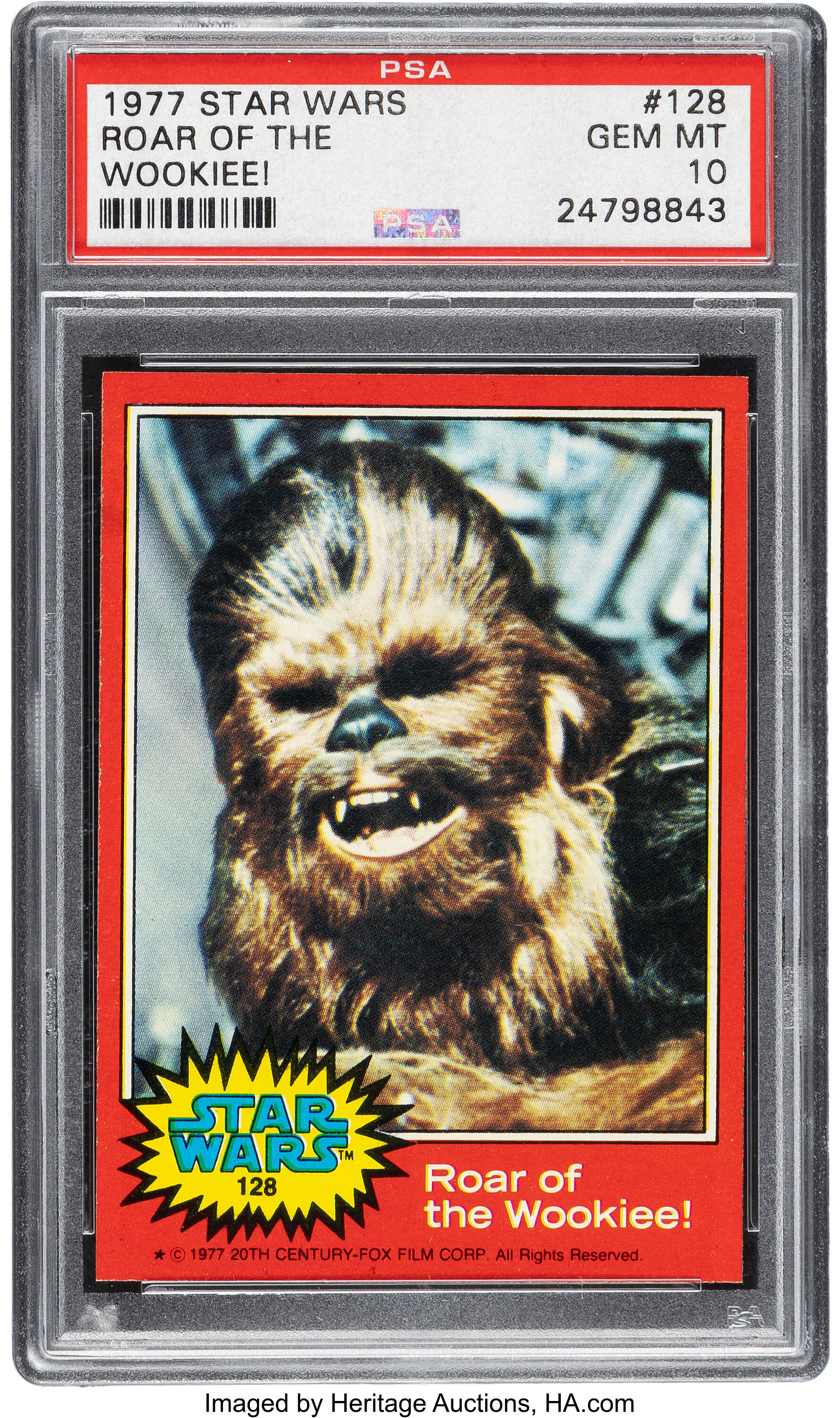 1977 Topps Star Wars - Series 2 - #128 "Roar of the Wookiee!" - PSA ...