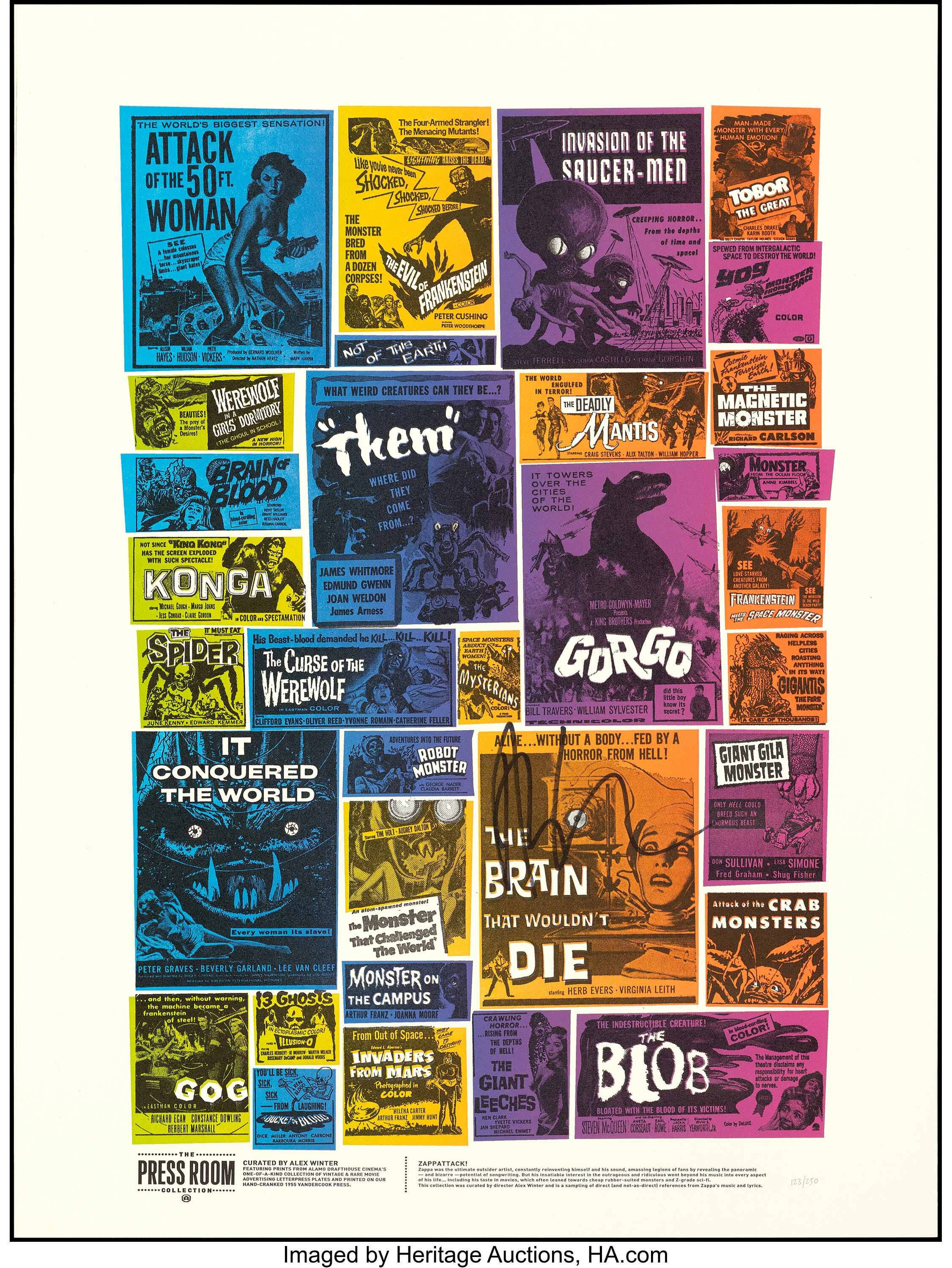Zappa "ZappAttack Ad Block Poster Monstrosity" - 123/250 by Alex | Lot ...