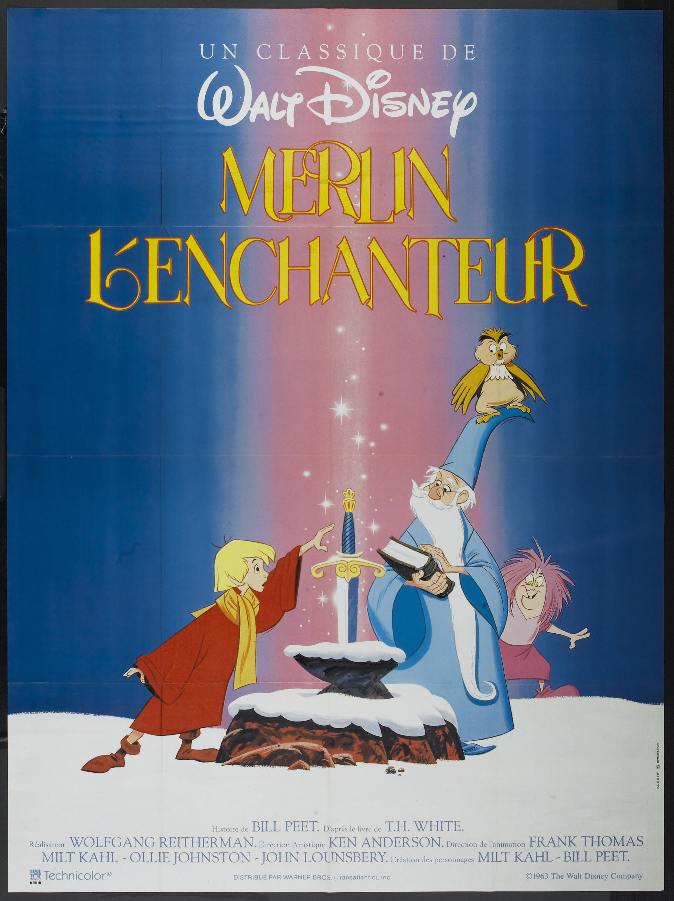 The Sword in the Stone (Warner Brothers, R-1980s). French Grande | Lot ...