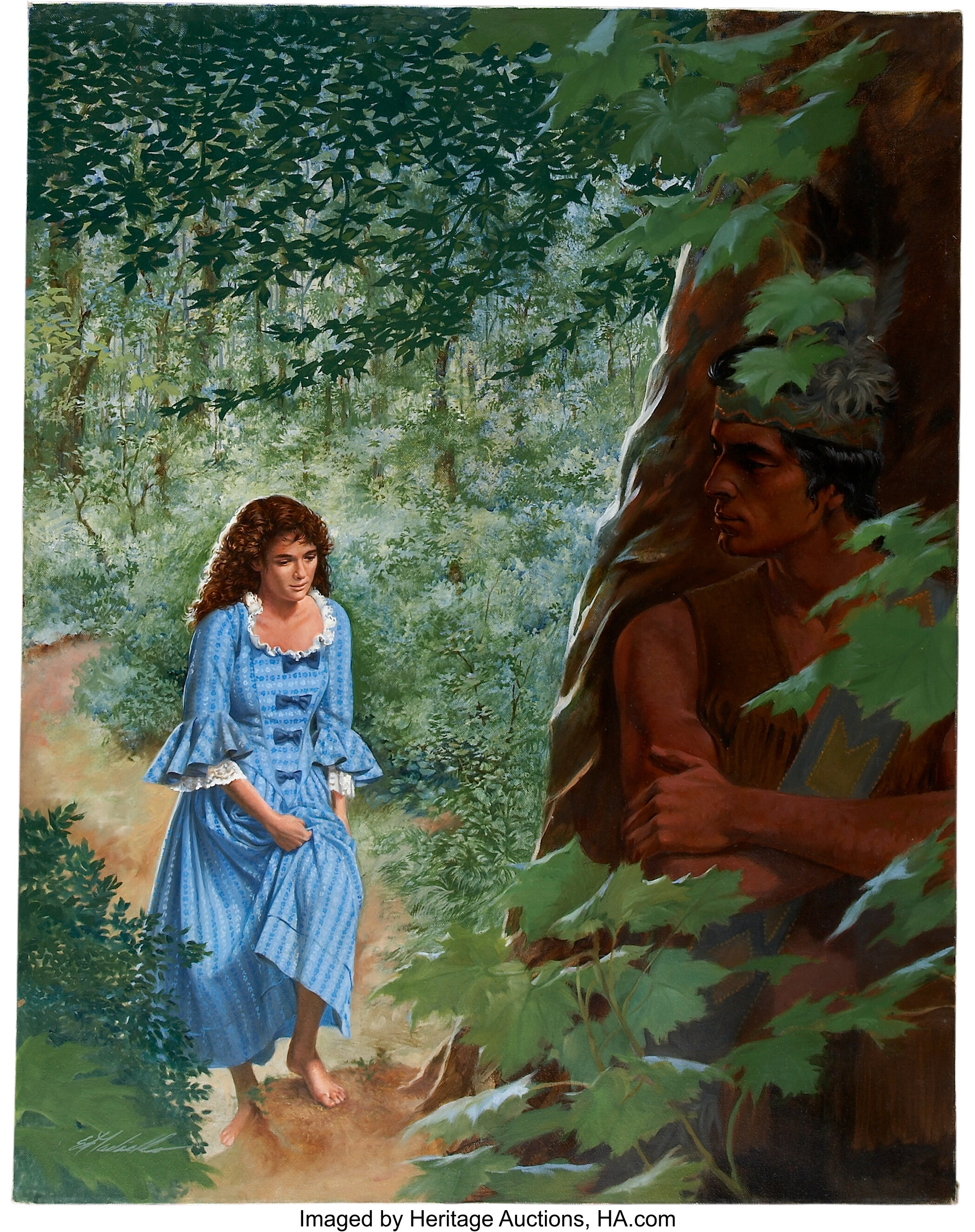 Ed Tadiello Calico Captive Paperback Cover Original Art (Dell, | Lot ...