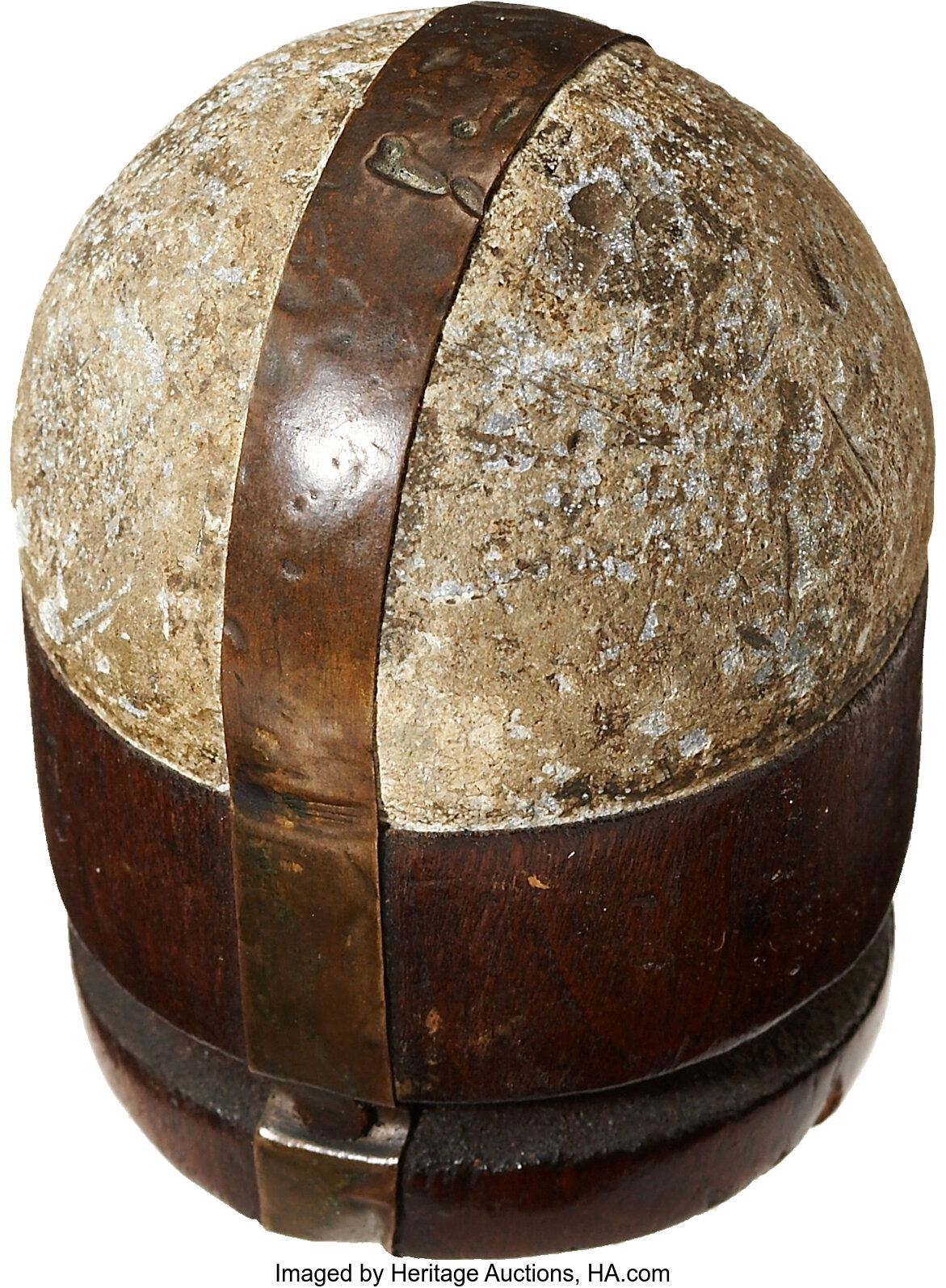 Most Rare, 2", Two Pound Spherical Lead Ball on the Original Wood | Lot ...