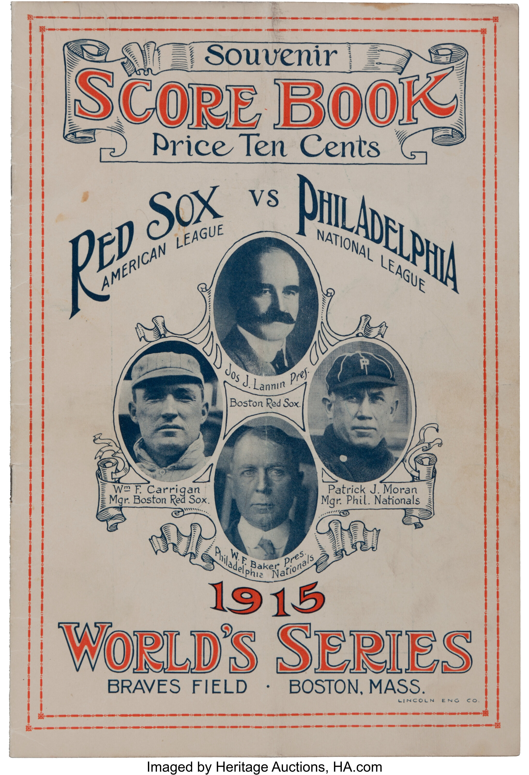 1915 World Series Program (Boston).... Baseball Collectibles | Lot ...