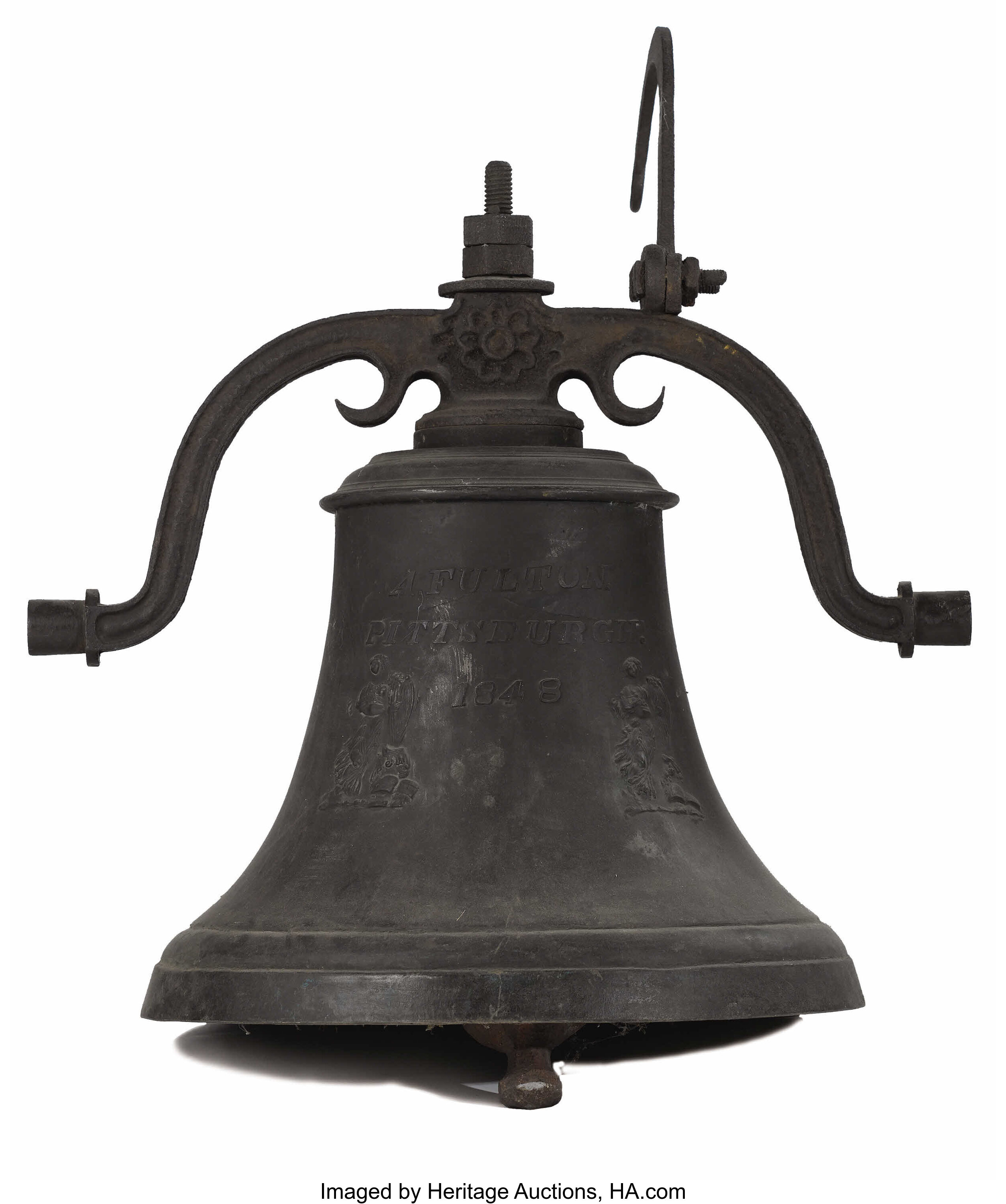 An American Bronze Bell. Fulton Foundry, Pennsylvania, USA. 1848. | Lot ...