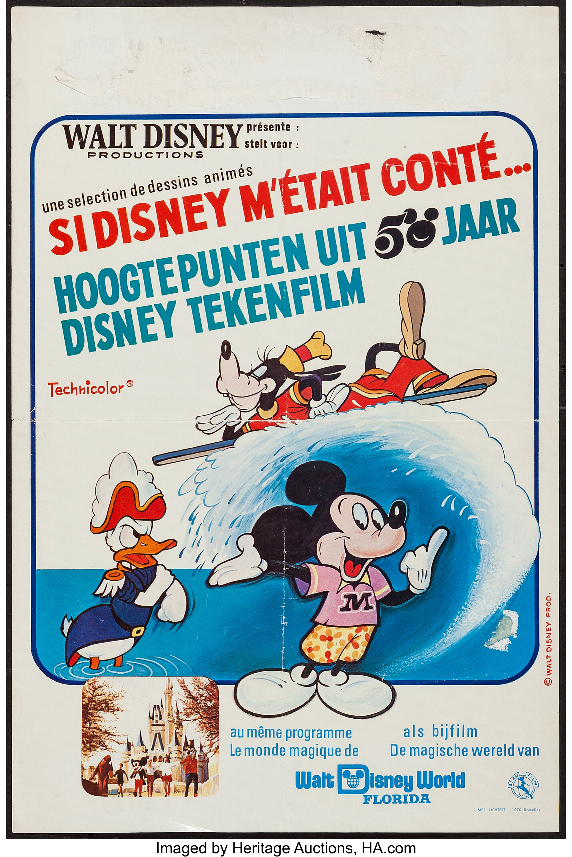 Walt Disney's 50th Anniversary Show (Elan Films, 1973). Belgian | Lot ...