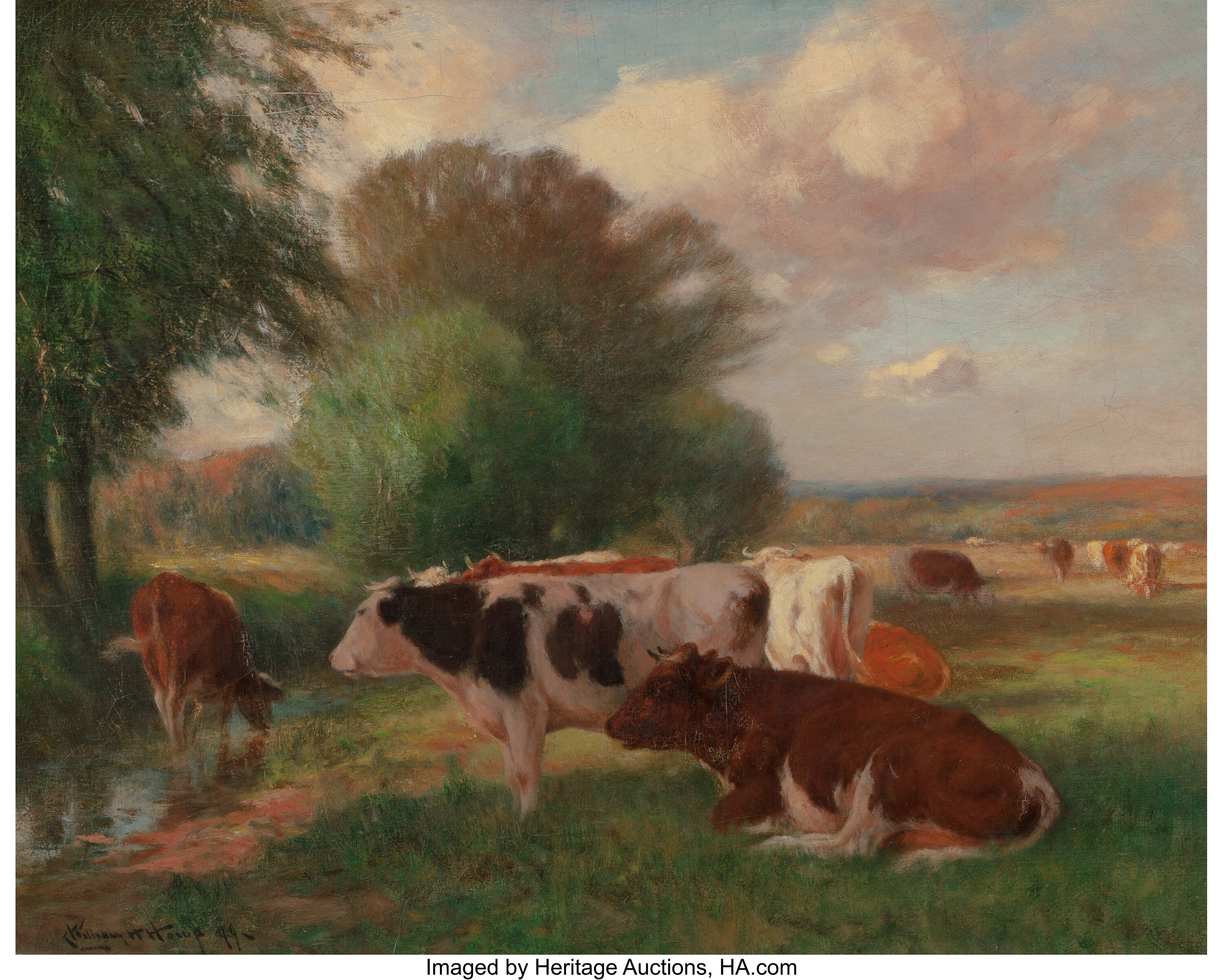 WILLIAM HENRY HOWE (American, 1846-1929). Out of the Heat, 1899. | Lot ...