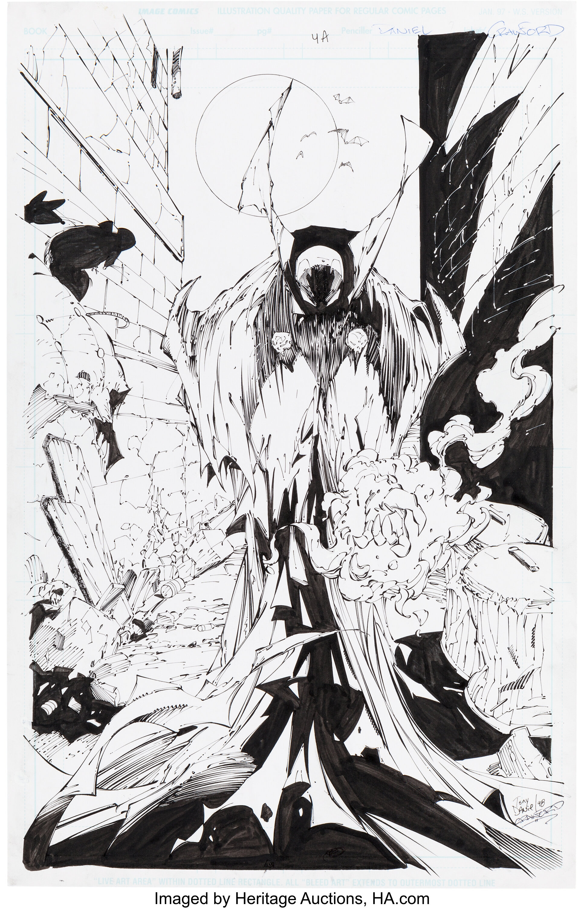 Tony Daniel and Saleem Crawford Spawn Concept Illustration Original ...