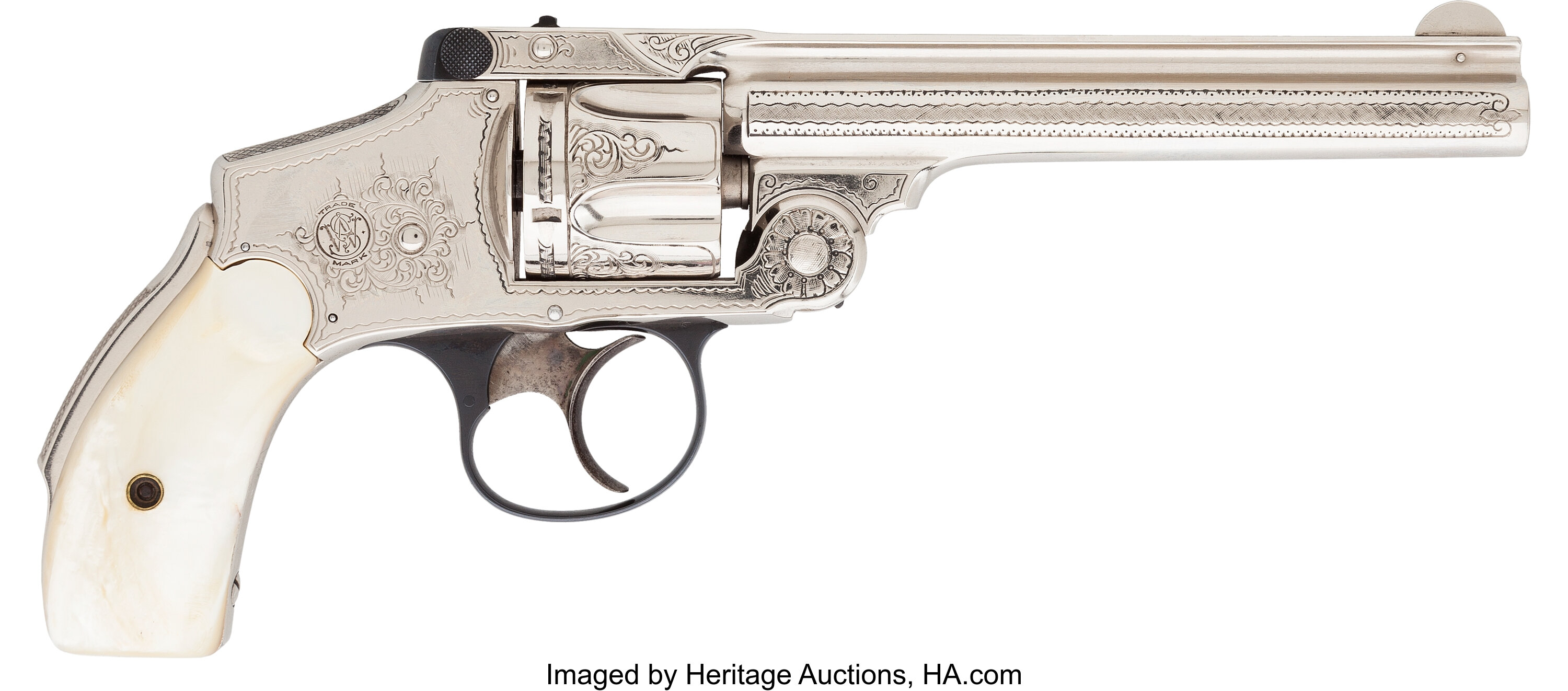 Custom Engraved Smith & Wesson Top Break Double Action Revolver ...