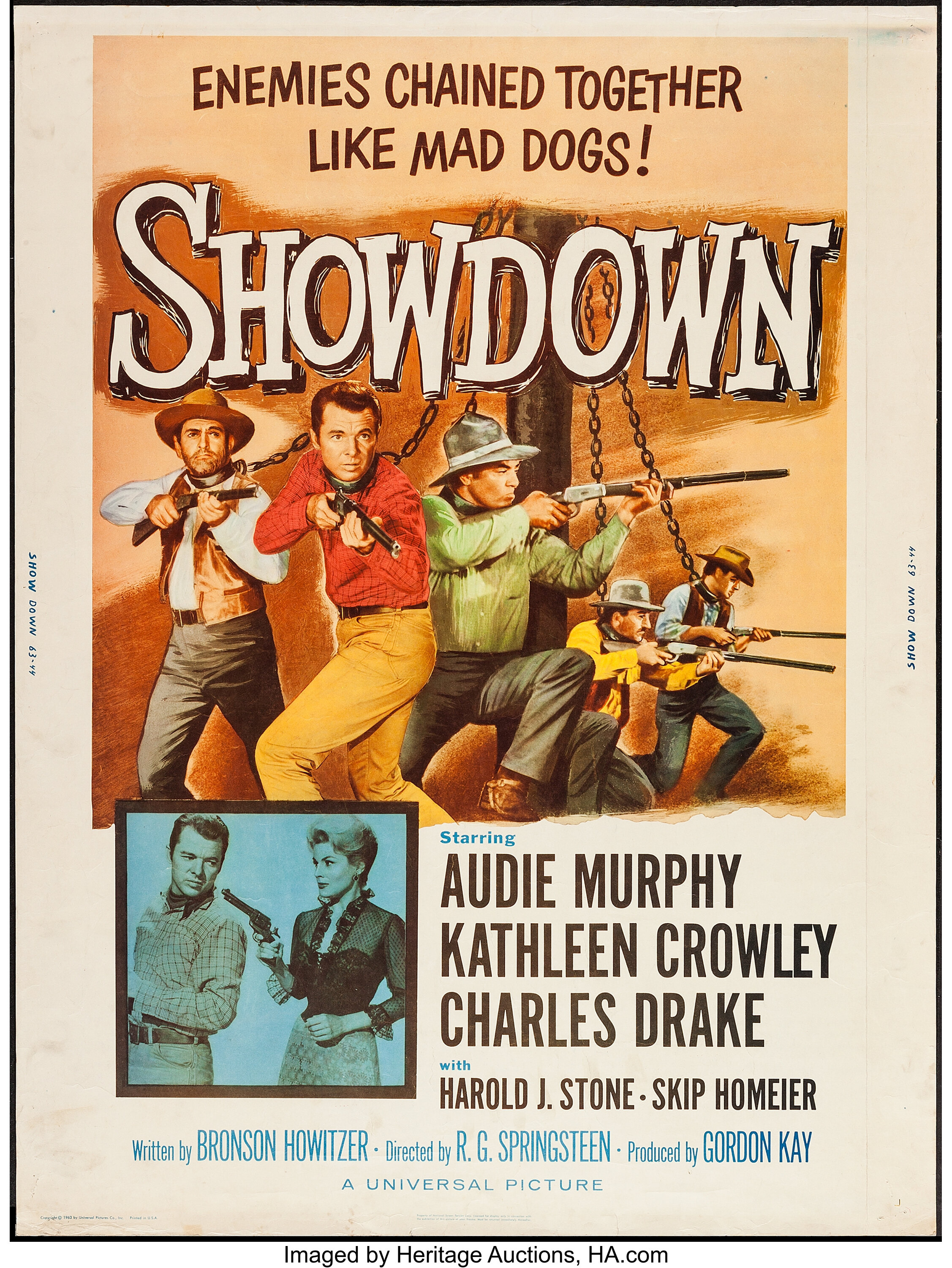Showdown (Universal, 1963). Poster (30" X 40"). Western.. ... Movie ...