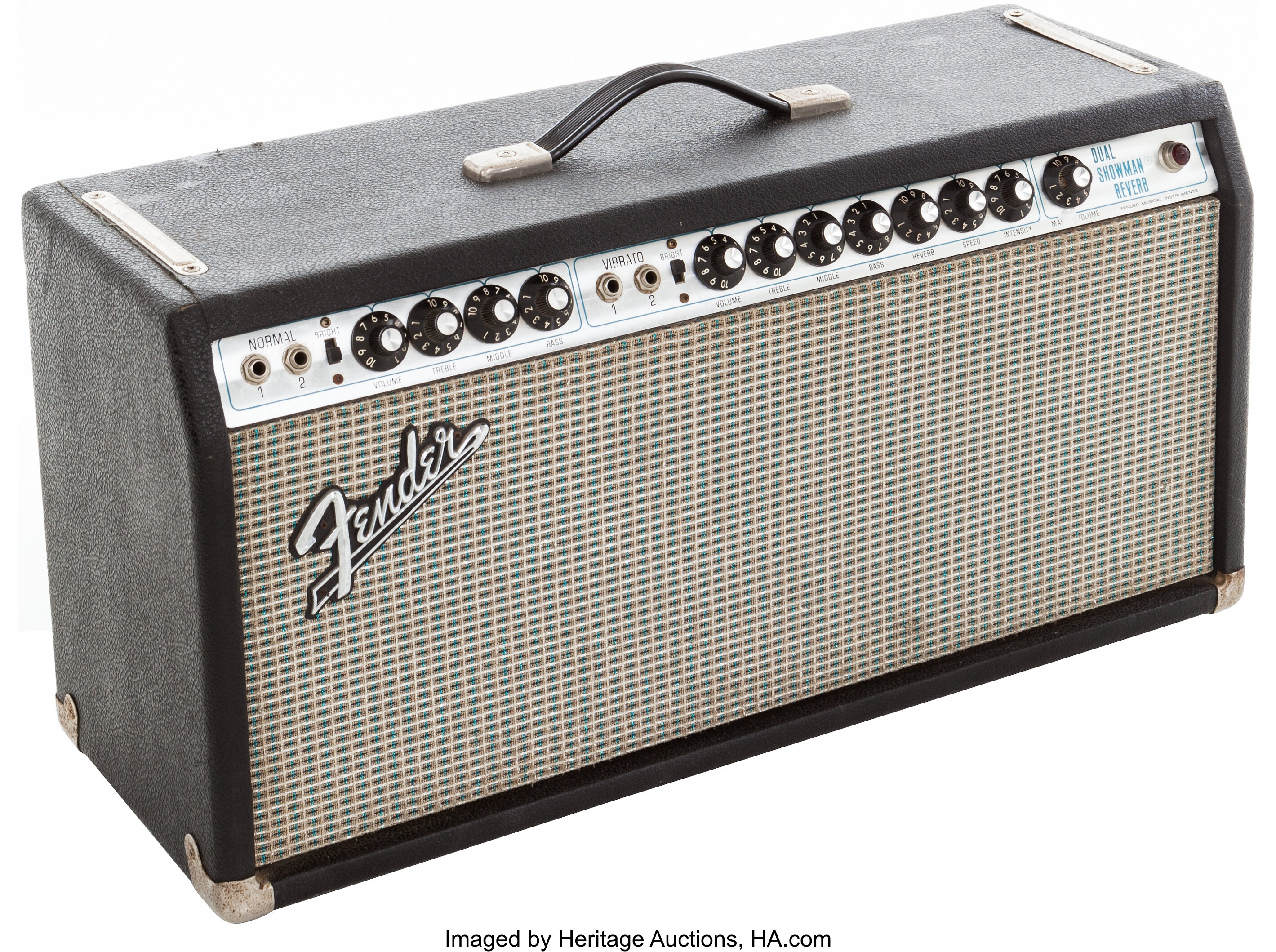 1972 Fender Dual Showman Black Guitar Amplifier Head. ... Musical | Lot ...
