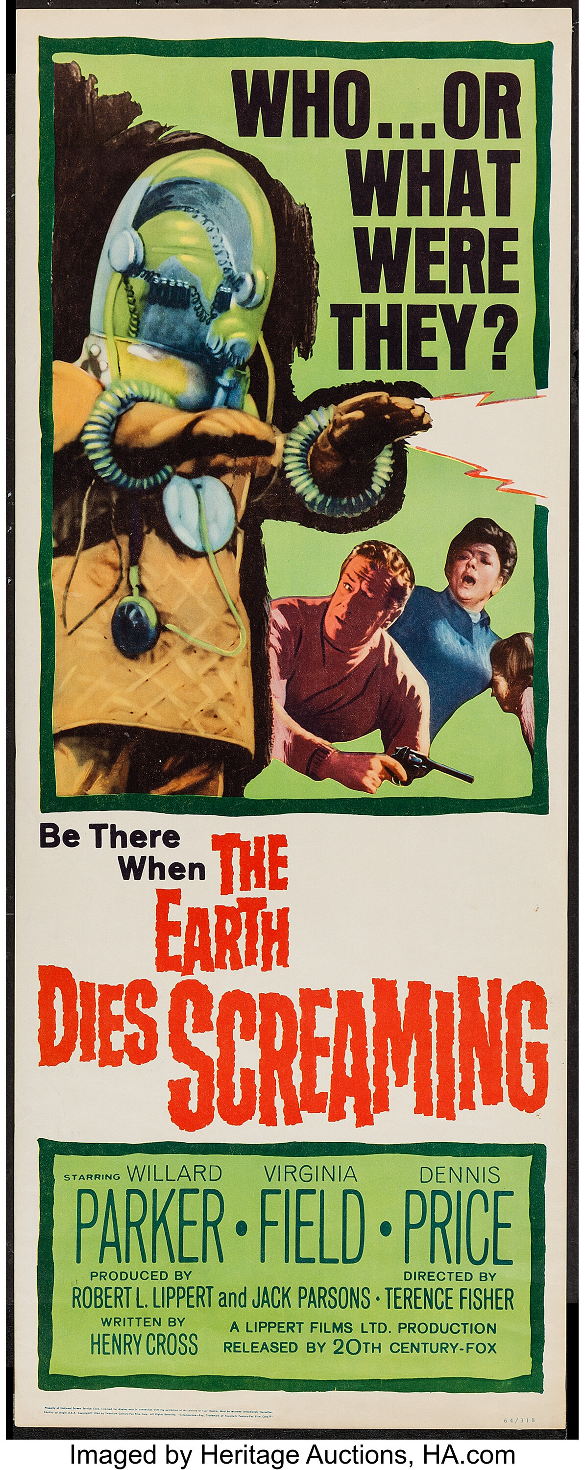 The Earth Dies Screaming (20th Century Fox, 1965). Insert (14" X | Lot ...